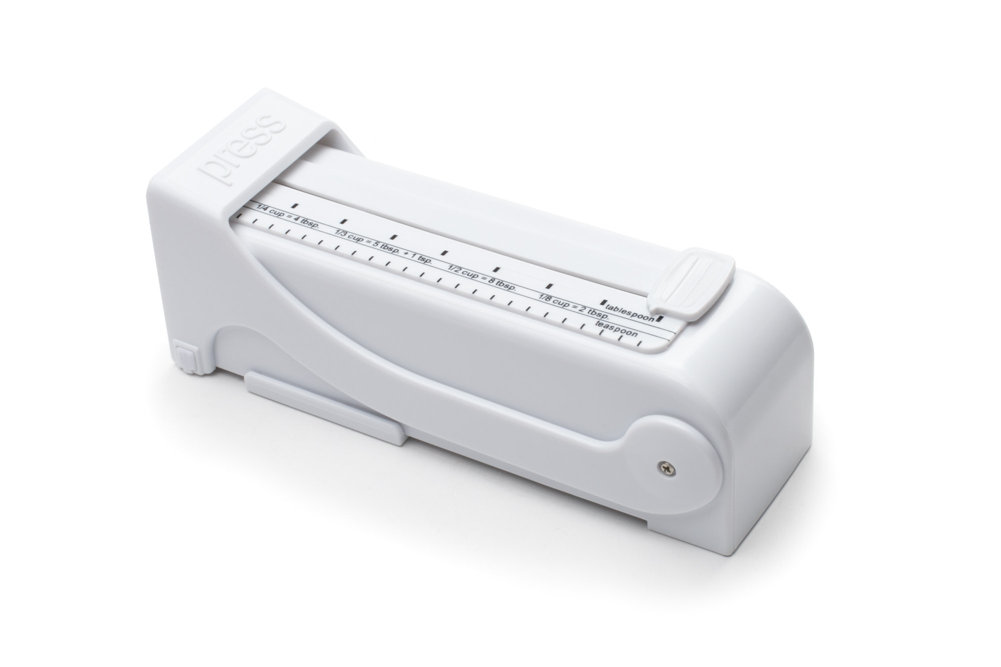 KitchenArt Buttermate Butter Cutter Slicer, Measuring Dispenser and Keeper, White