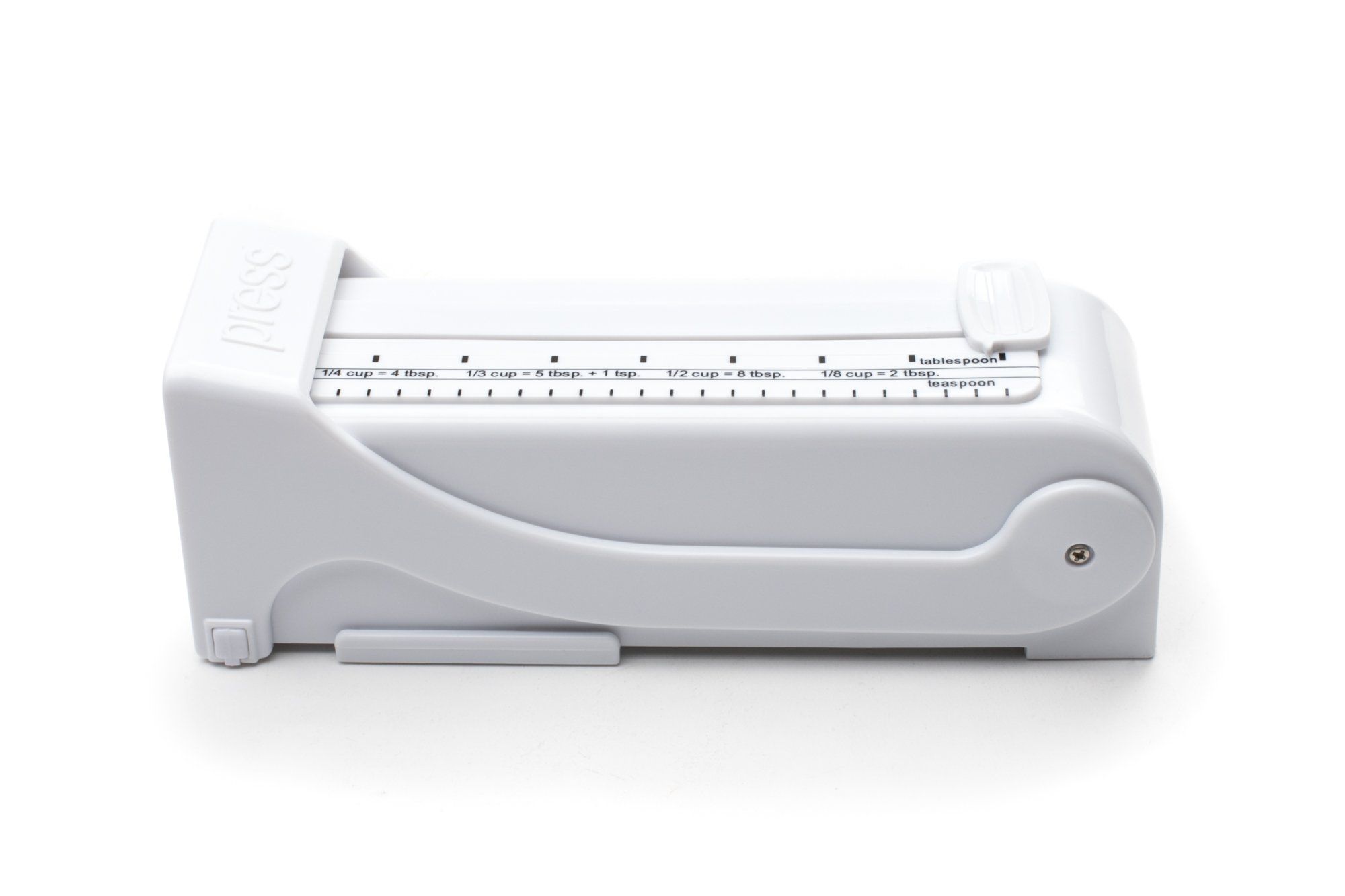 KitchenArt Buttermate Butter Cutter Slicer, Measuring Dispenser and Keeper, White