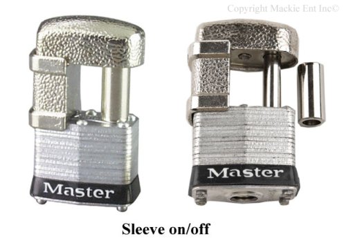Master Lock 37KA Shrouded Laminated Steel Pin Tumbler Padlock, Keyed Alike, 1-9/16-Inch Wide Body, Shackle Fits 9/32-Inch Or 1/2-Inch Diameter
