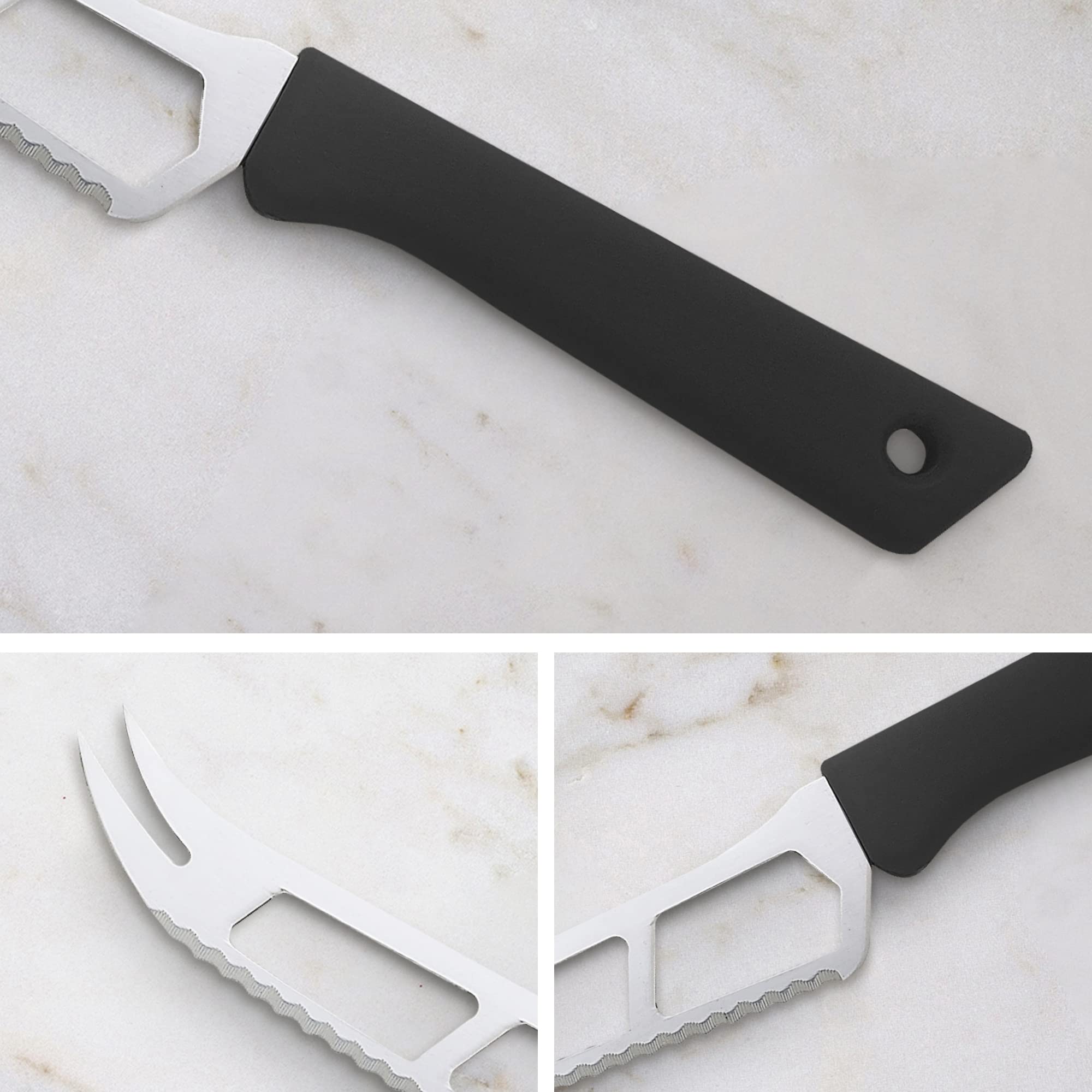 Messermeister German 6” Cheese & Tomato Knife, Black - Made in Solingen, Germany