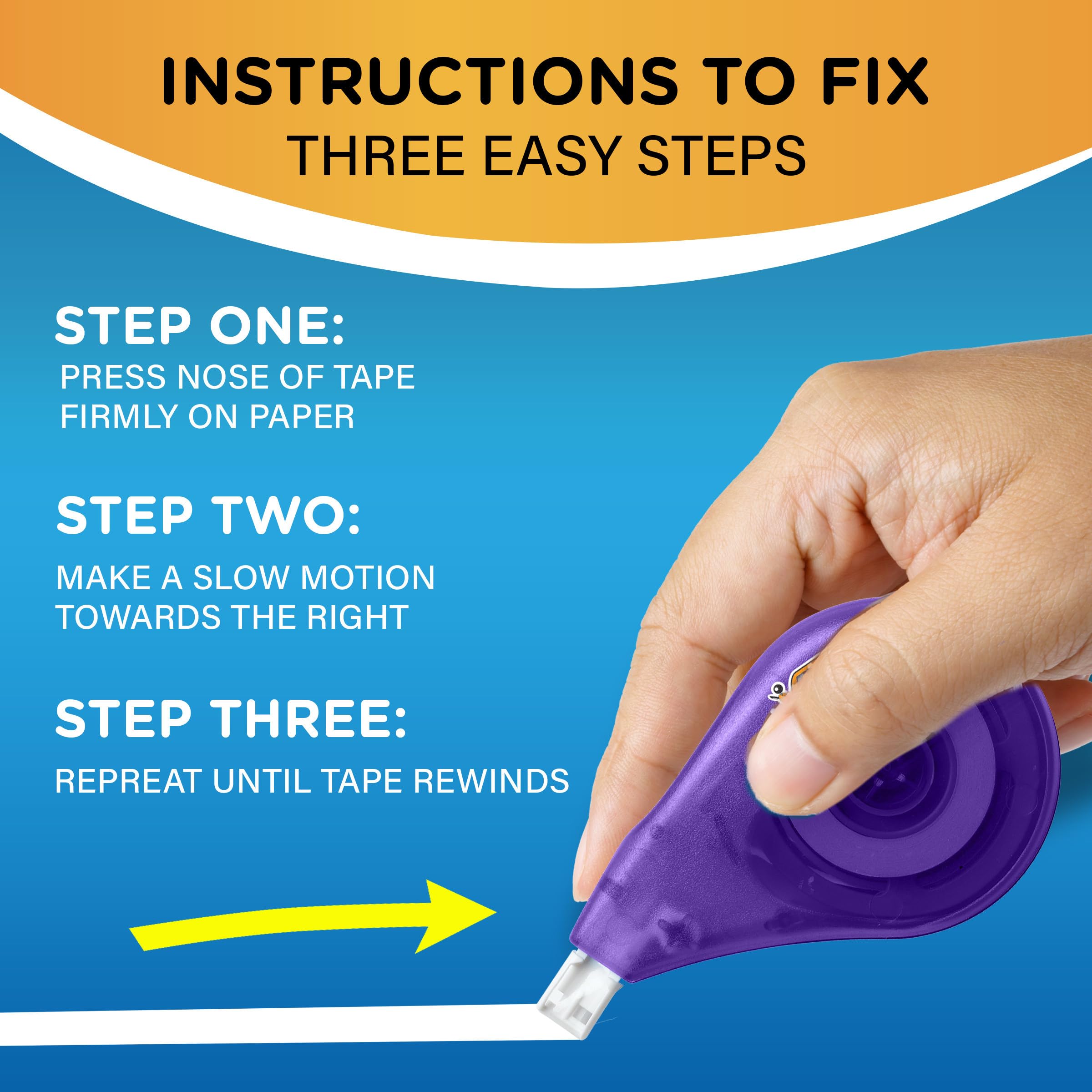 BIC Wite-Out Brand EZ Correct Correction Tape, 39.3 Feet, 10-Count Pack of white Correction Tape, Fast, Clean and Easy to Use Tear-Resistant Tape Office or School Supplies