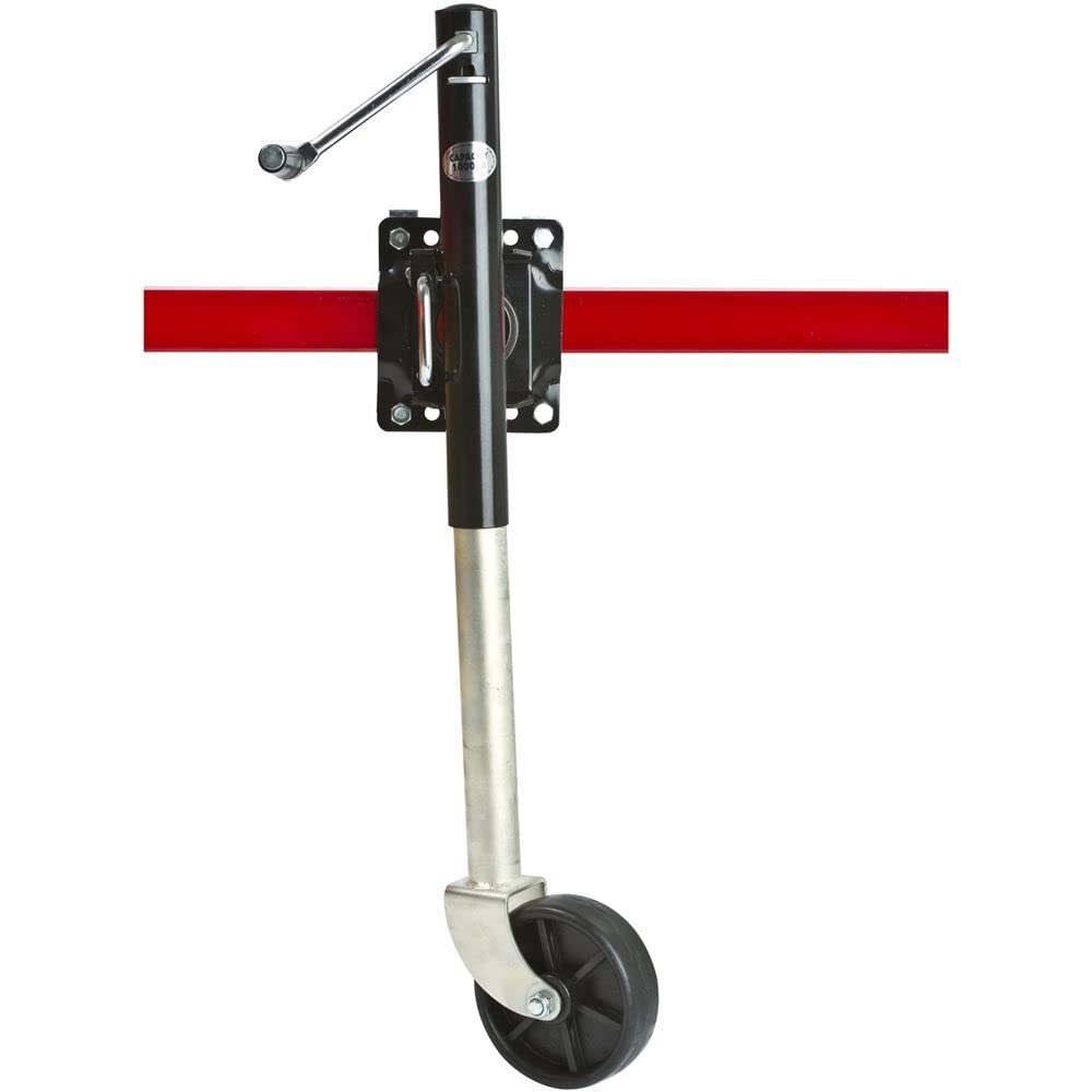 Apex TR10-01 Heavy Duty Adjustable Swing-Up Swivel Wheel Trailer Tongue Jack