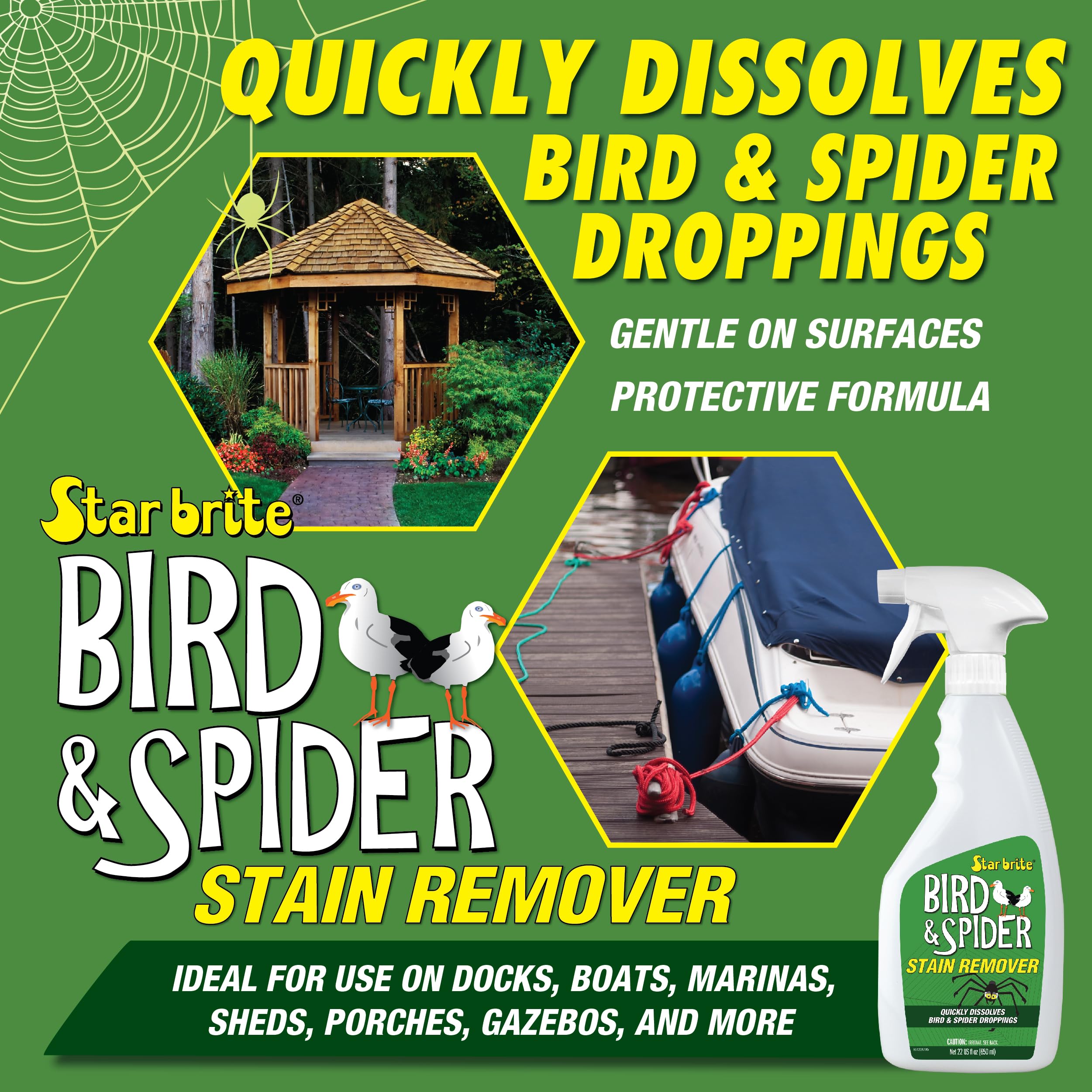 STAR BRITE Spider & Bird Stain Remover - 22 OZ (095122P) , White