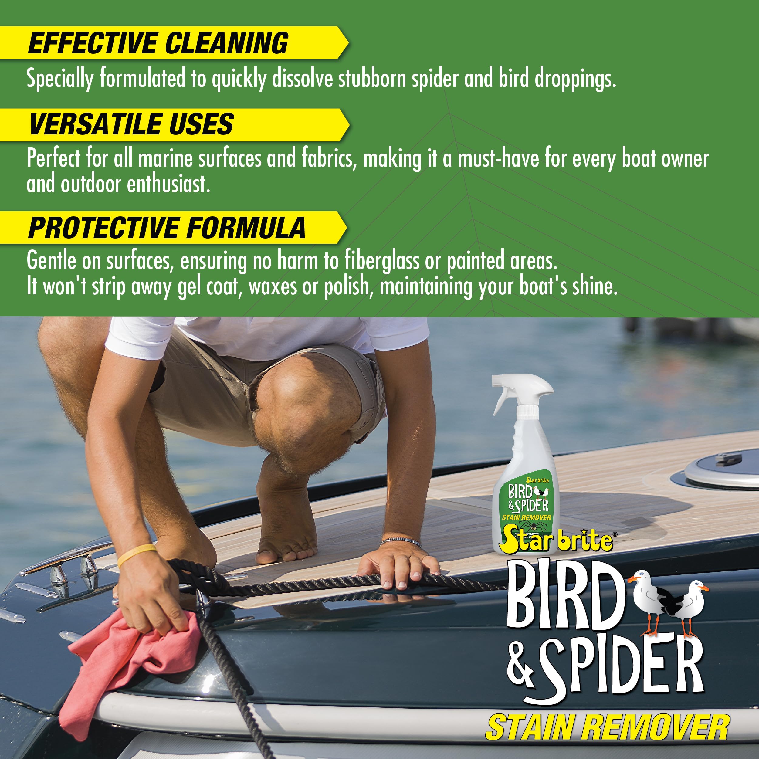 STAR BRITE Spider & Bird Stain Remover - 22 OZ (095122P) , White