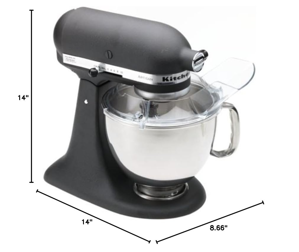 KitchenAid RRK150BK 5 Qt. Artisan Series Stand Mixer - Imperial Black (Renewed)