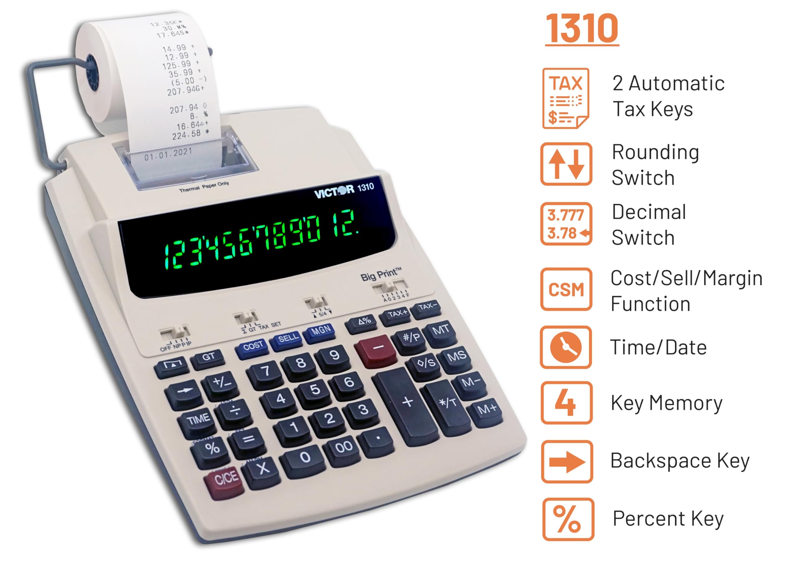 Victor 1310 Big Print™ Commercial Printing Calculator