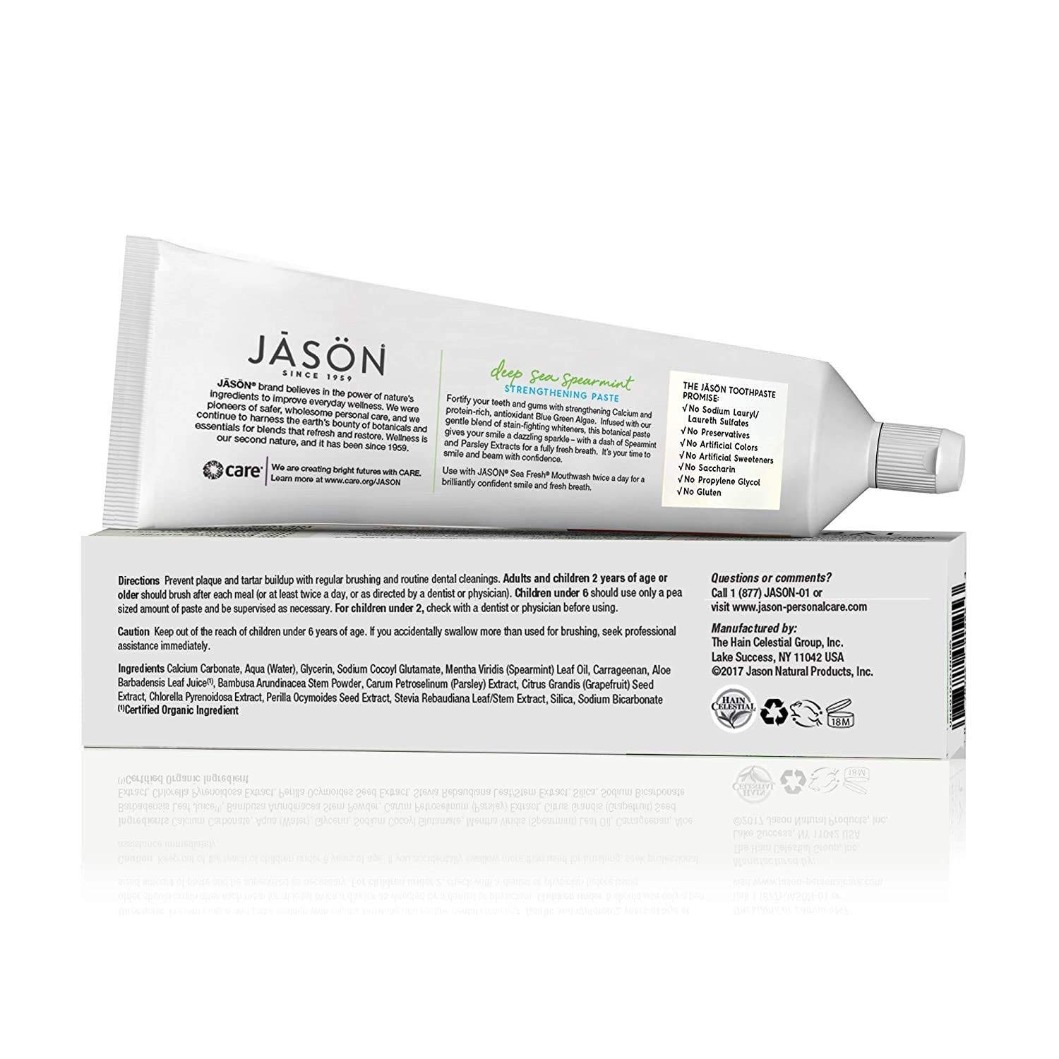 Jason Healthy Mouth Tartar Control Fluoride-Free Paste, Tea Tree Oil & Cinnamon, 4.2 Oz (Packaging May Vary)