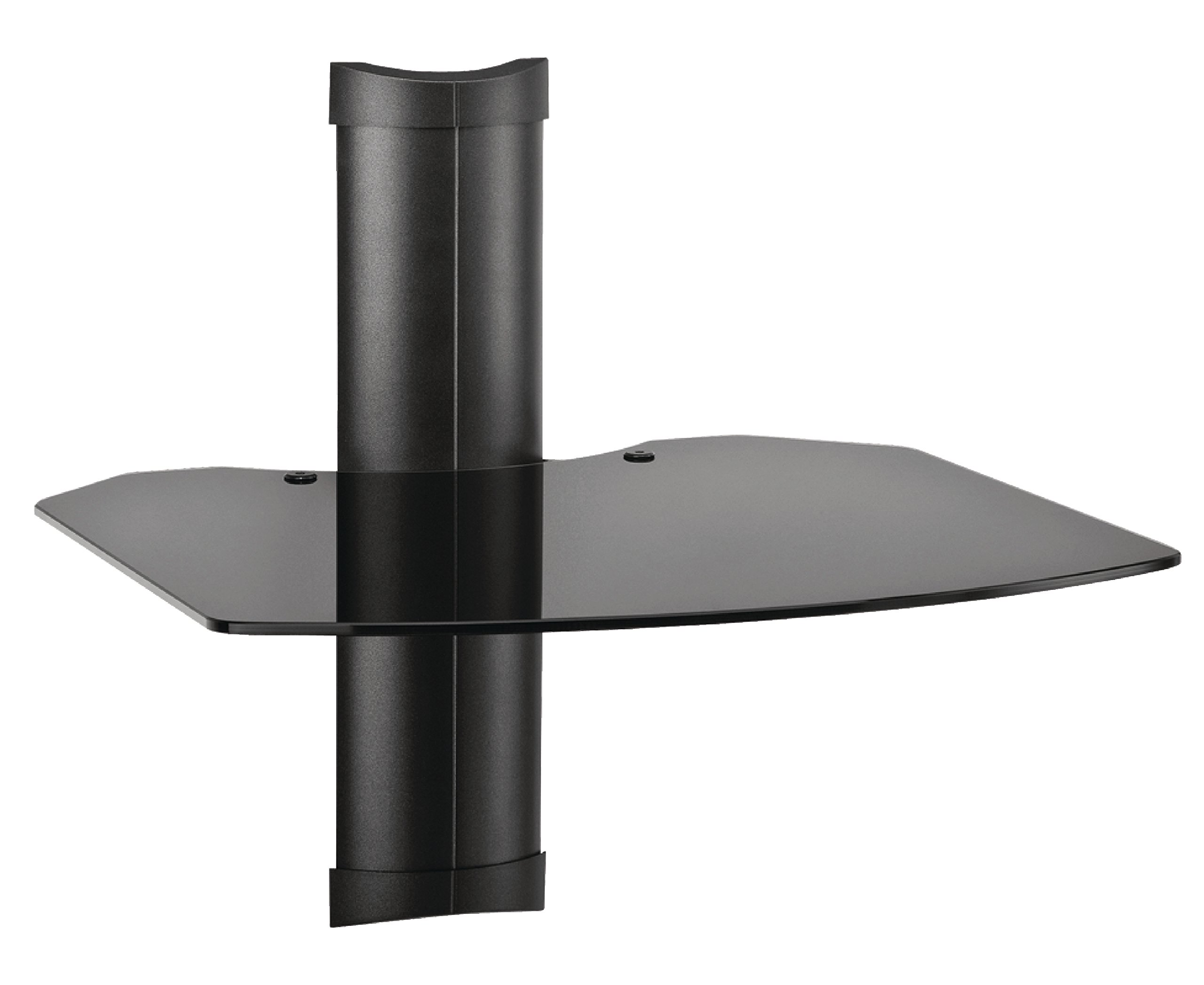 Omnimount Tria 1 B 1-Shelf Wall Furniture - Black/Dark Glass
