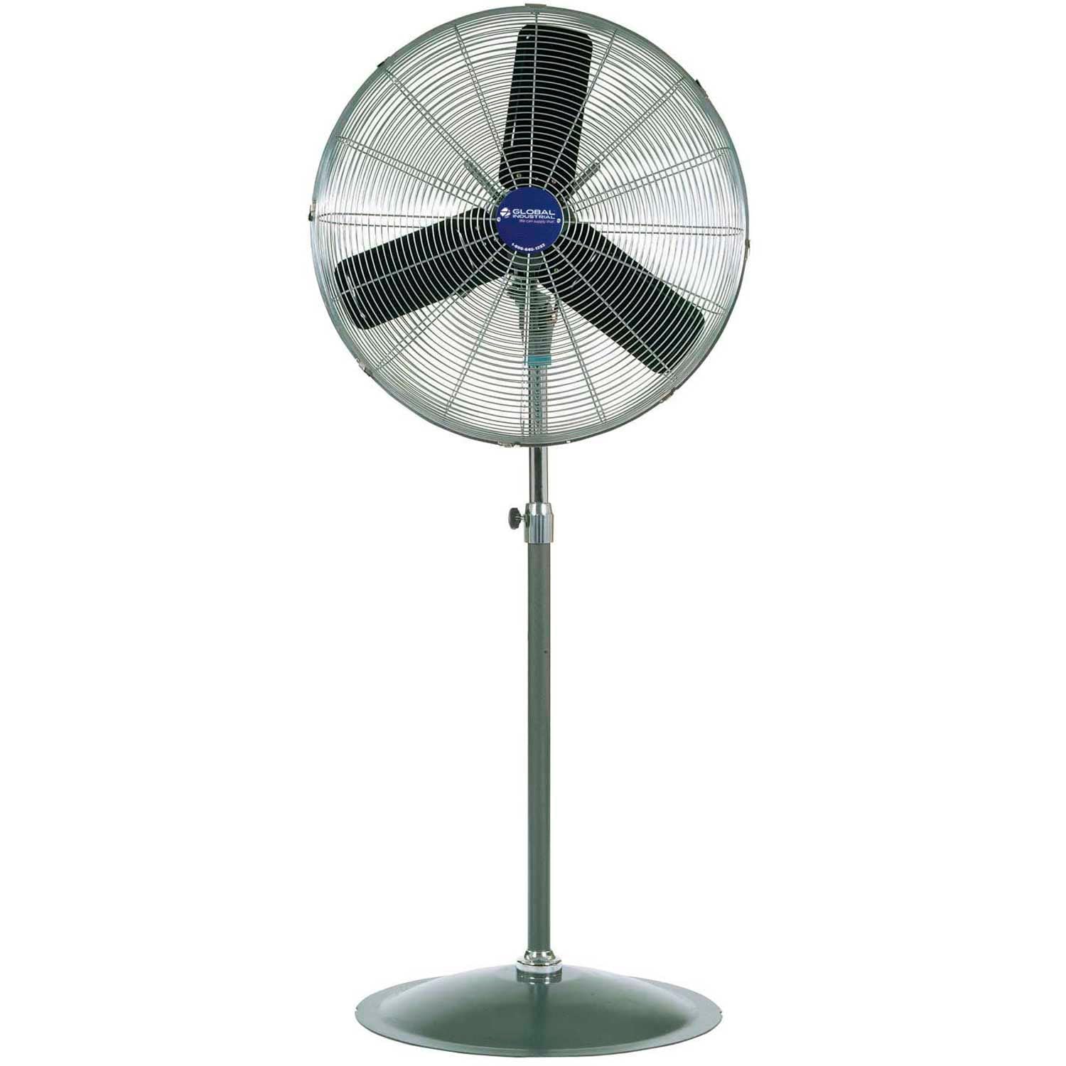 Global Industrial Oscillating Pedestal Fan, 24" Diameter, 1/4HP, 7525CFM