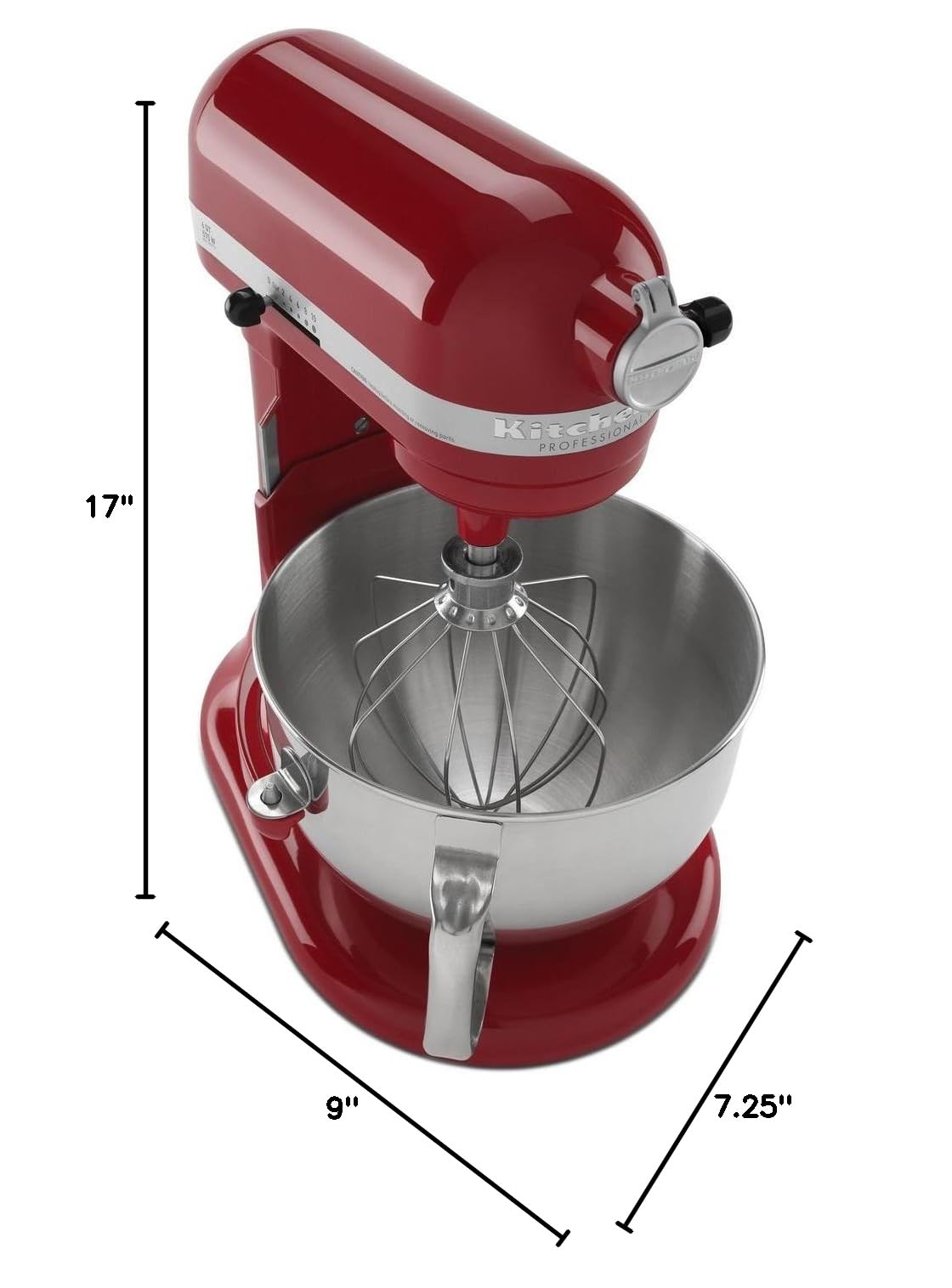 KitchenAid KP26M1XER 6 Qt. Professional 600 Series Bowl-Lift Stand Mixer - Empire Red