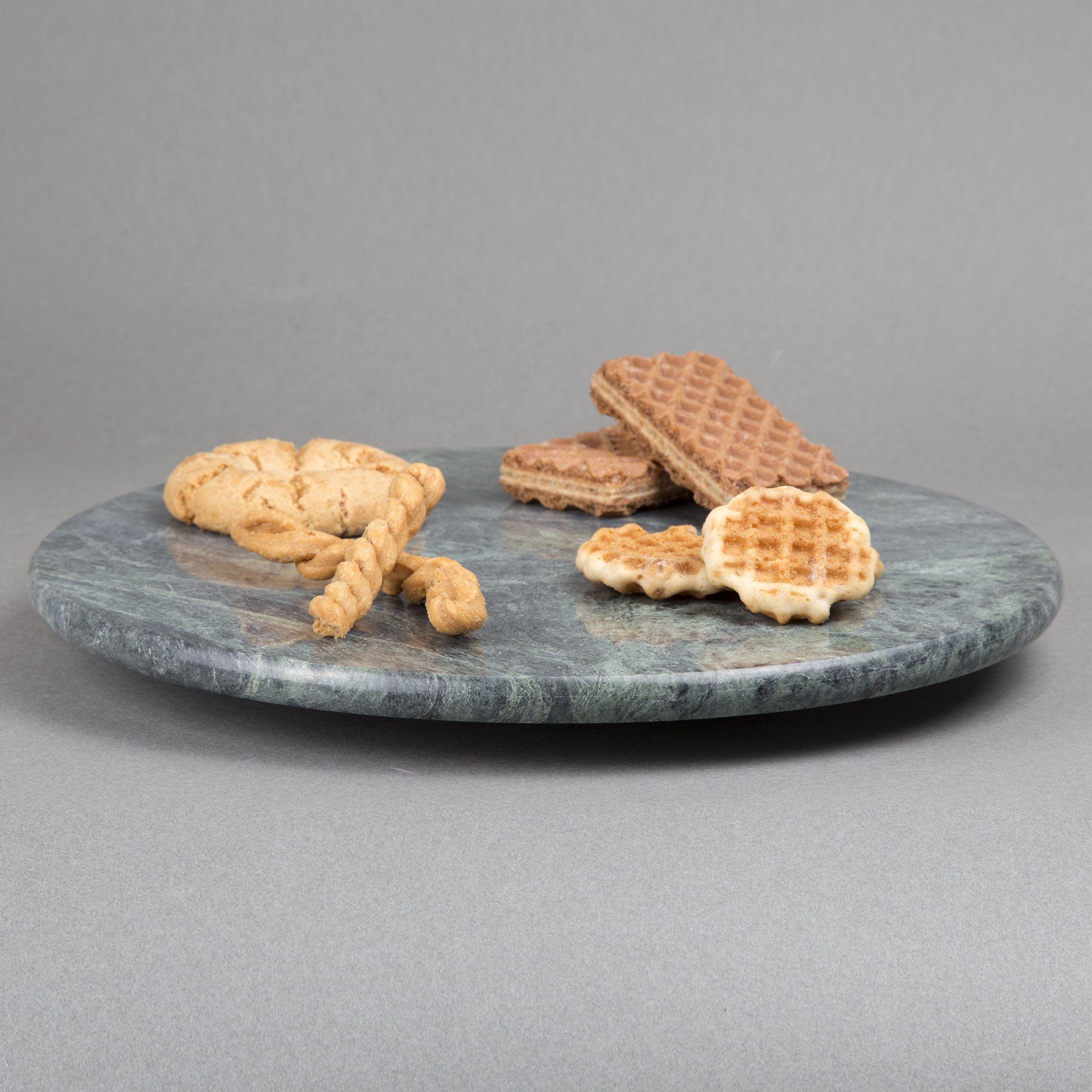Creative Home Natural Green Marble Lazy Susan, 12" Diameter
