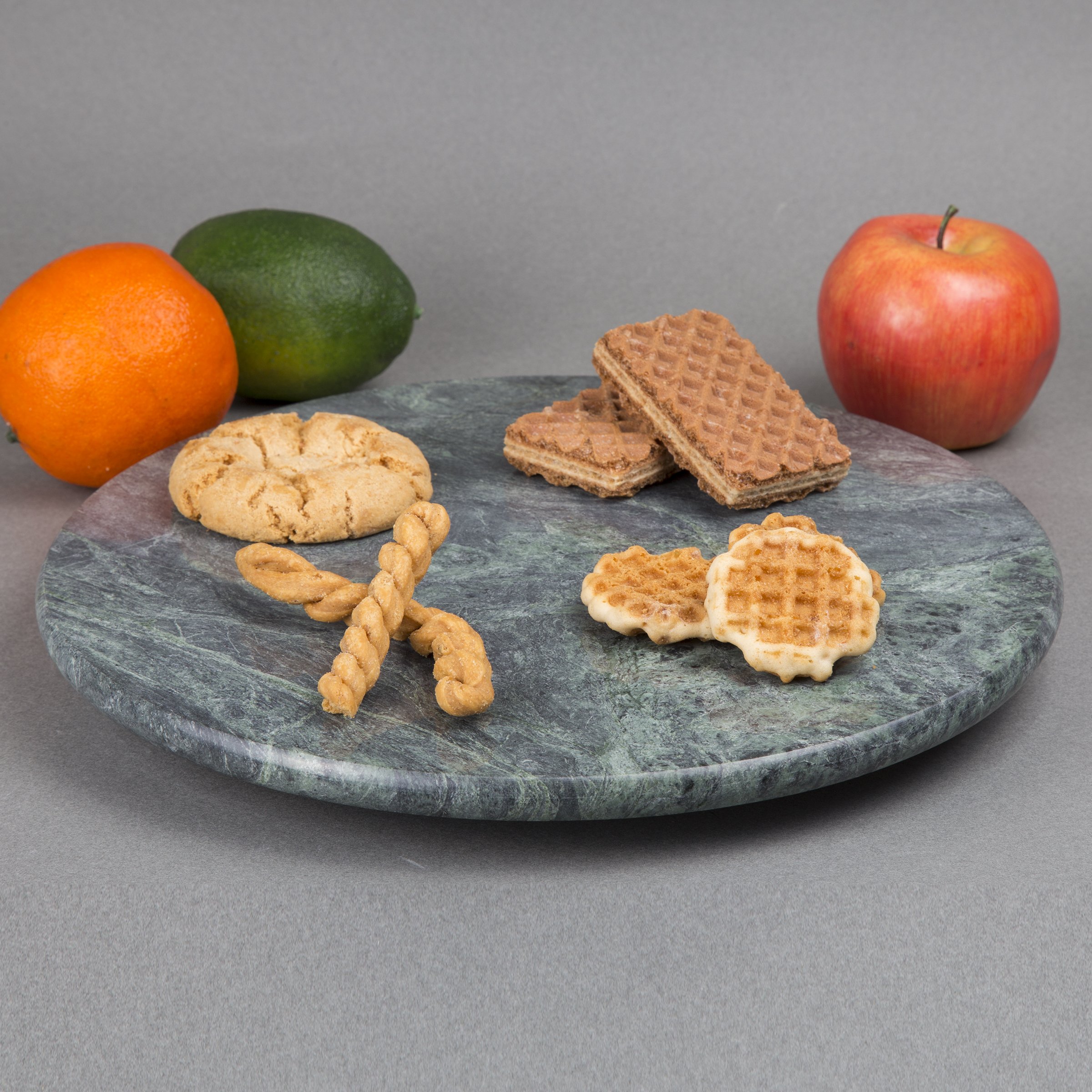 Creative Home Natural Green Marble Lazy Susan, 12" Diameter
