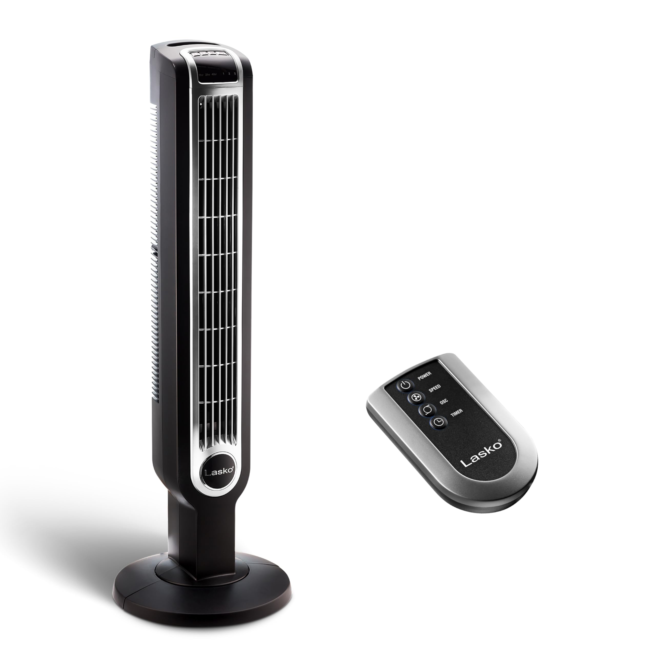 Lasko 2511 36â Oscillating 3-Speed Remote Control Tower Fan for Home, 36 Inch, Black