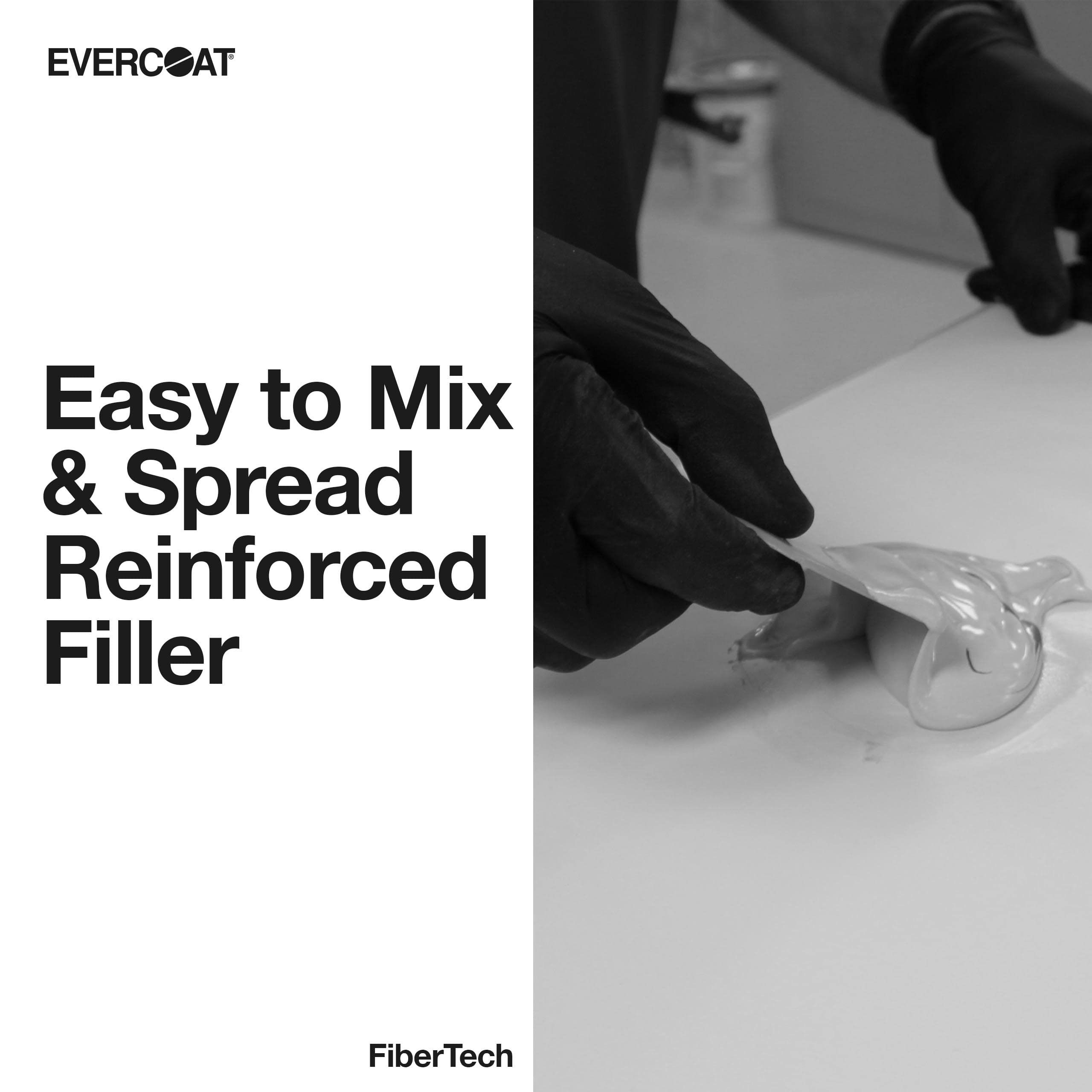 Evercoat Fiber Tech Reinforced Repair Compound for Galvanized Steel, Aluminum, and More - 814 Grams