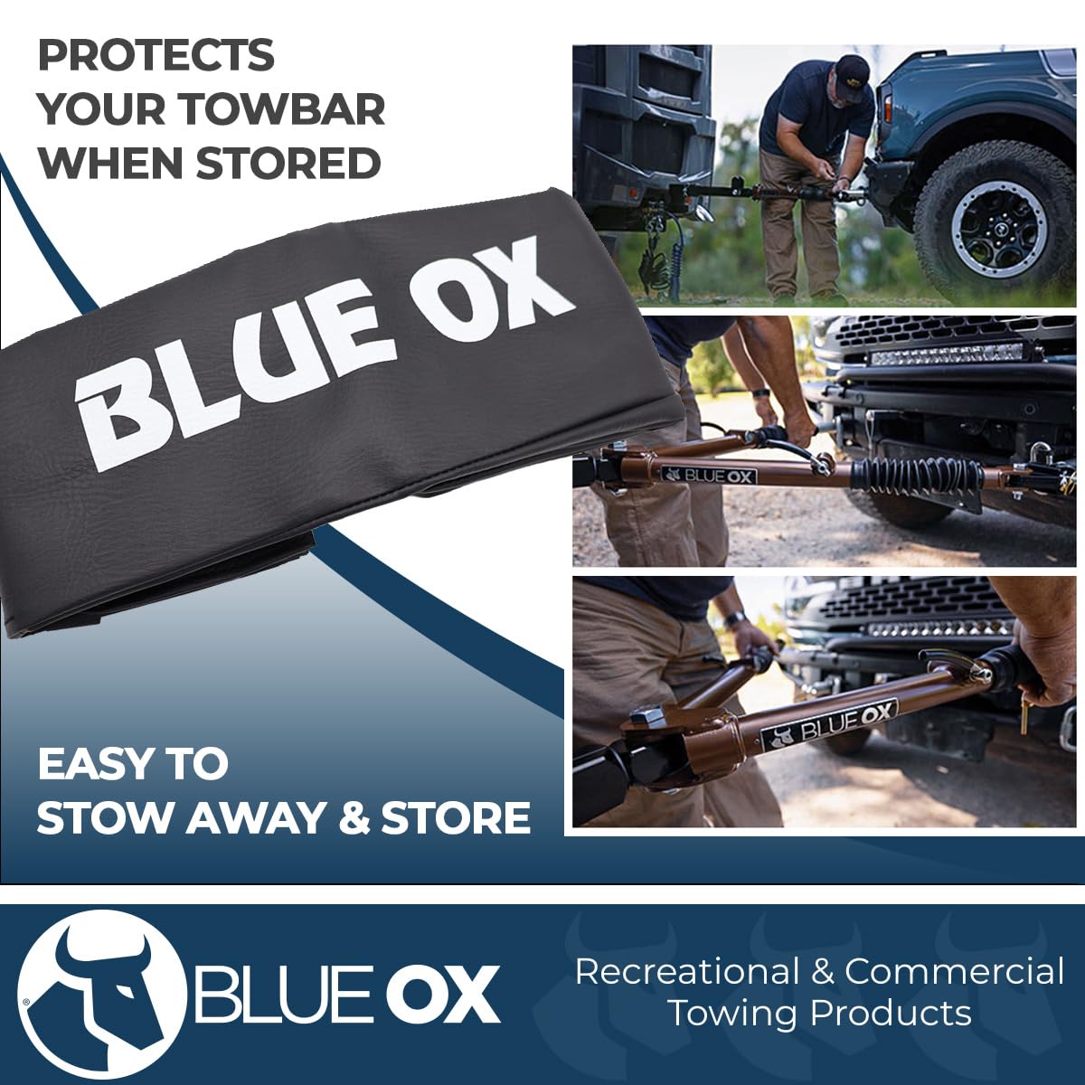 Blue Ox BX8875 Tow Bar Cover, Black