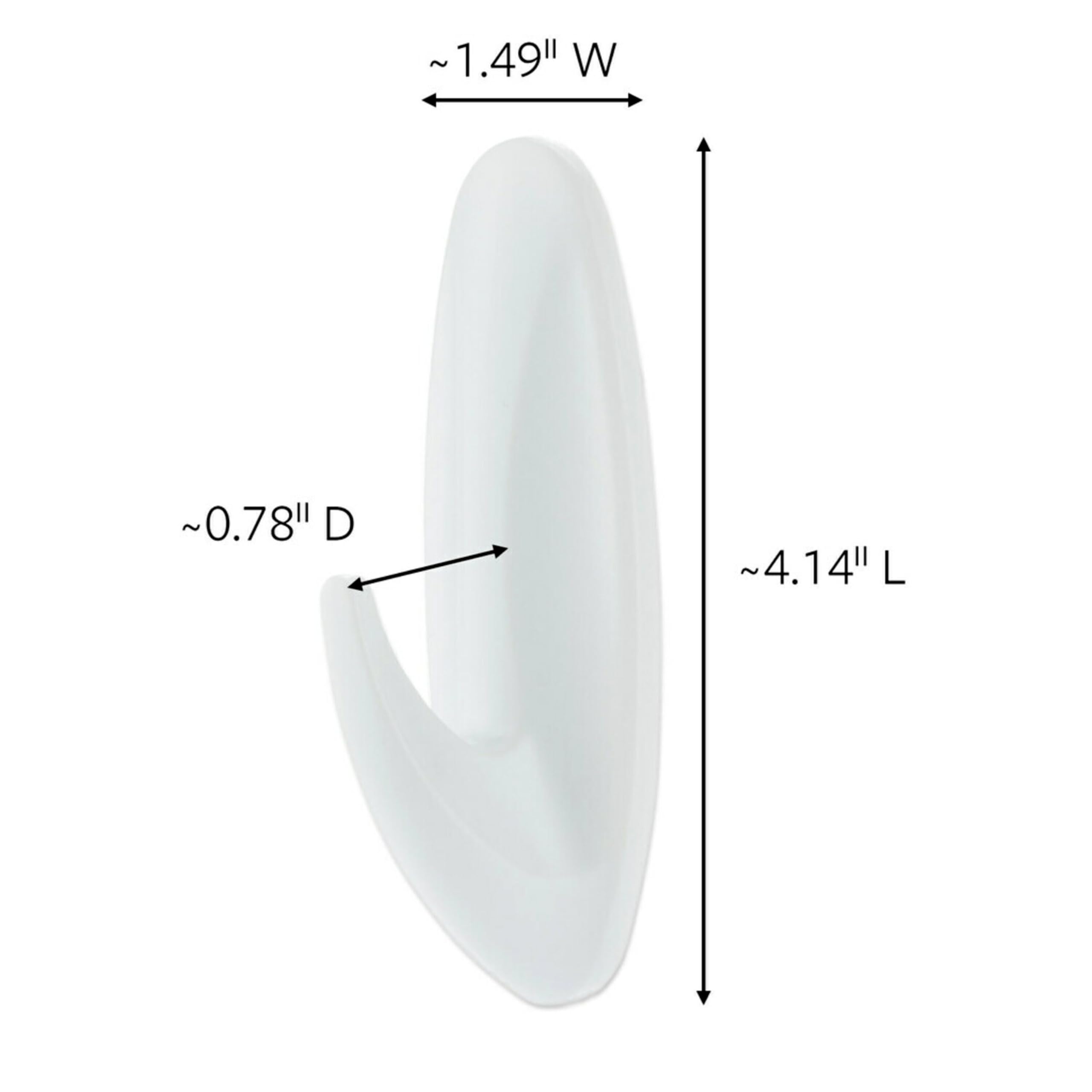 Command Designer Bath Hook, Large, White, 1-Hook with Water-Resistant Strips (17083B-ES), Organize your dorm