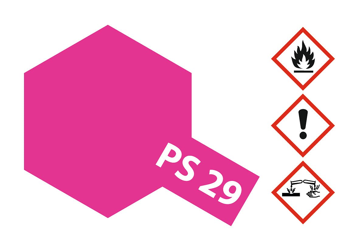 Tamiya USA TAM86029 PS-29 Fluorescent Pink Polycarbonate Spray Paint 100mL