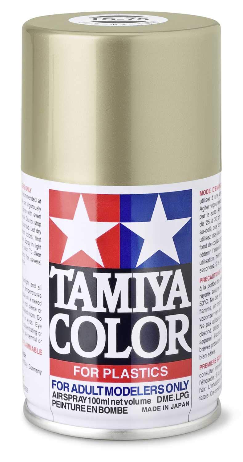 Tamiya TAM85075 85075 Lacquer Spray Paint, TS-75 Champagne Gold - 100ml Spray Can