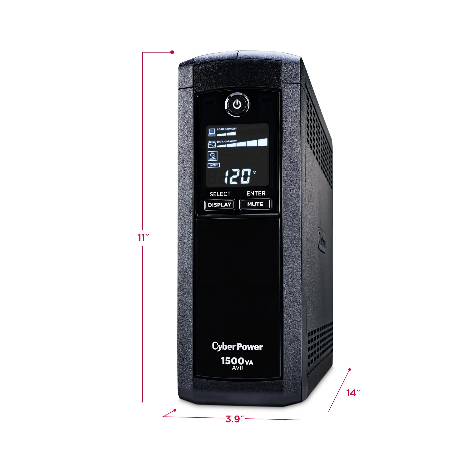 CyberPower CP1500AVRLCD Intelligent LCD UPS System, DISCONTINUED * SEE NEW UPDATED MODEL CP1500AVRLCD3 *
