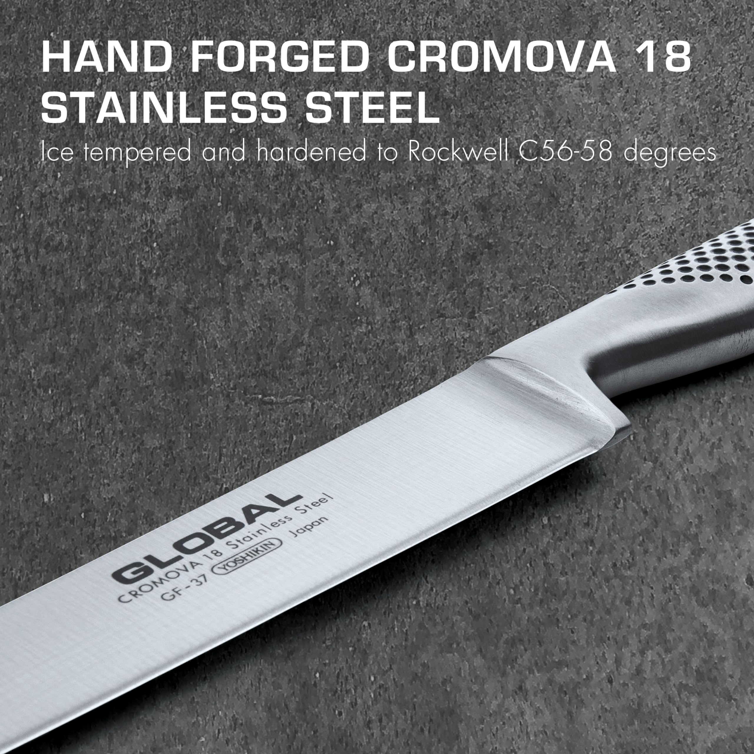 Global GF-37-8 1/2 inch, 22cm Heavyweight Carving Knife GF-37, 8.5", Stainless Steel