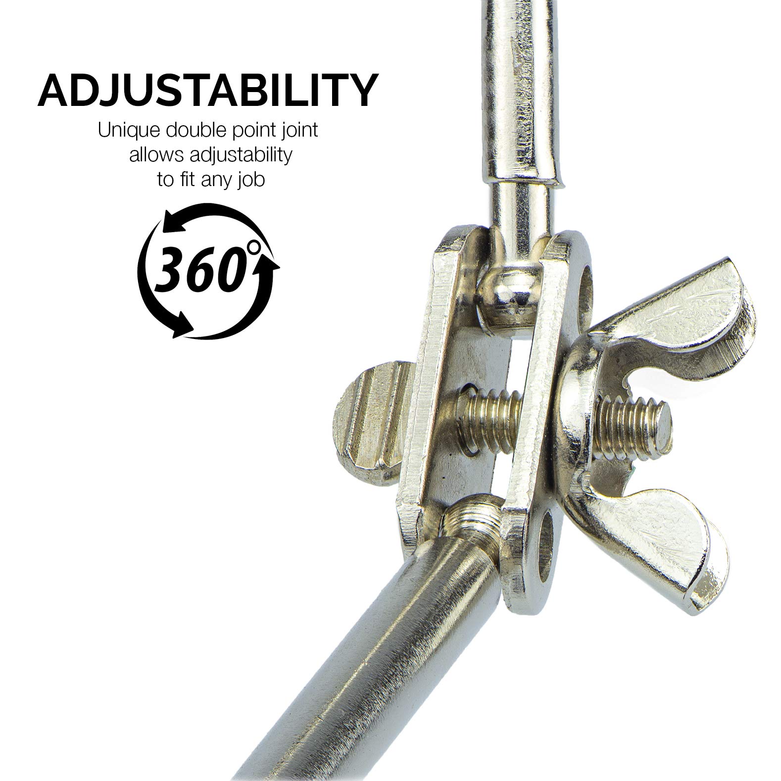 NEIKO 01902 Adjustable Helping Hand with Magnifying Glass, Third Hand Solder Aid, Soldering Wire Station Stand with Dual Alligator Clips and a Heavy Base, Beading & Jewelry Making Tools, Solder Holder