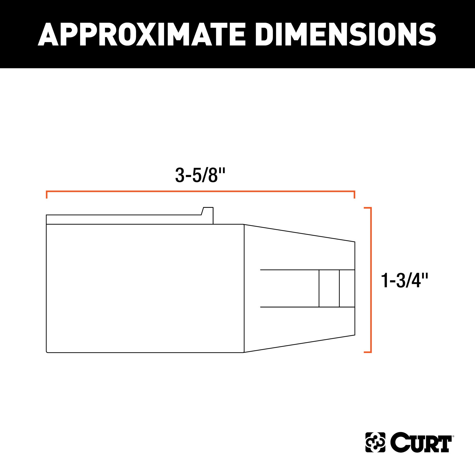 CURT 57241 7-Way RV Blade Vehicle-Side to 4-Way Flat Trailer Wiring Adapter
