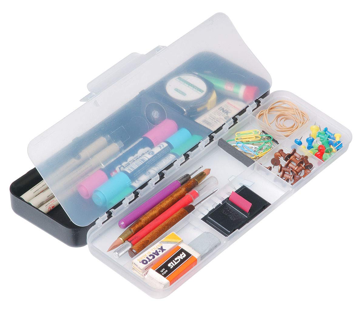 ArtBin 6880AB Sketch Pac Small Art & Craft Organizer, [1] Plastic Storage Box, Divided Translucent Lid