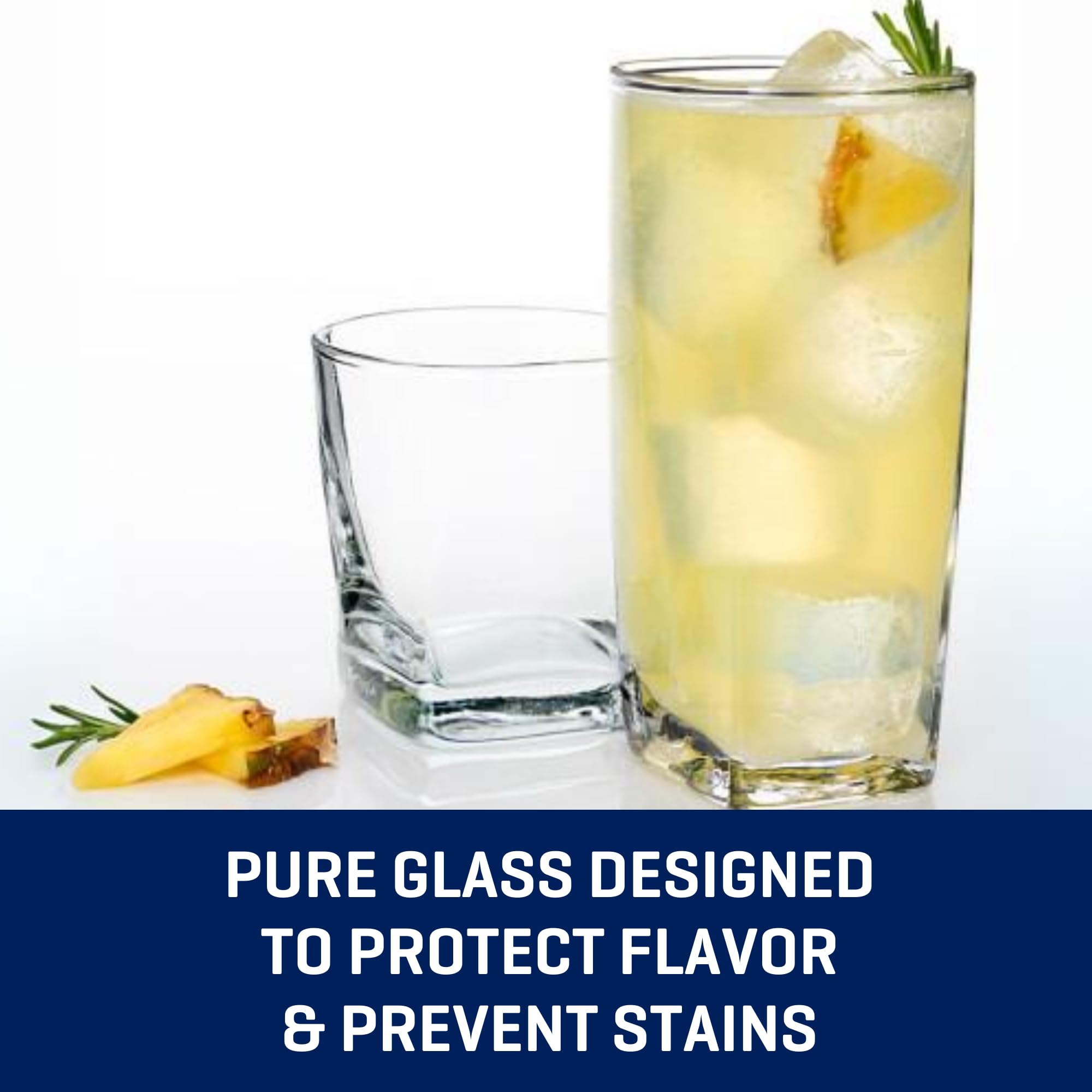 Anchor Hocking Rio Small and Large Drinking Glasses, Set of 16, Clear, 80850L13