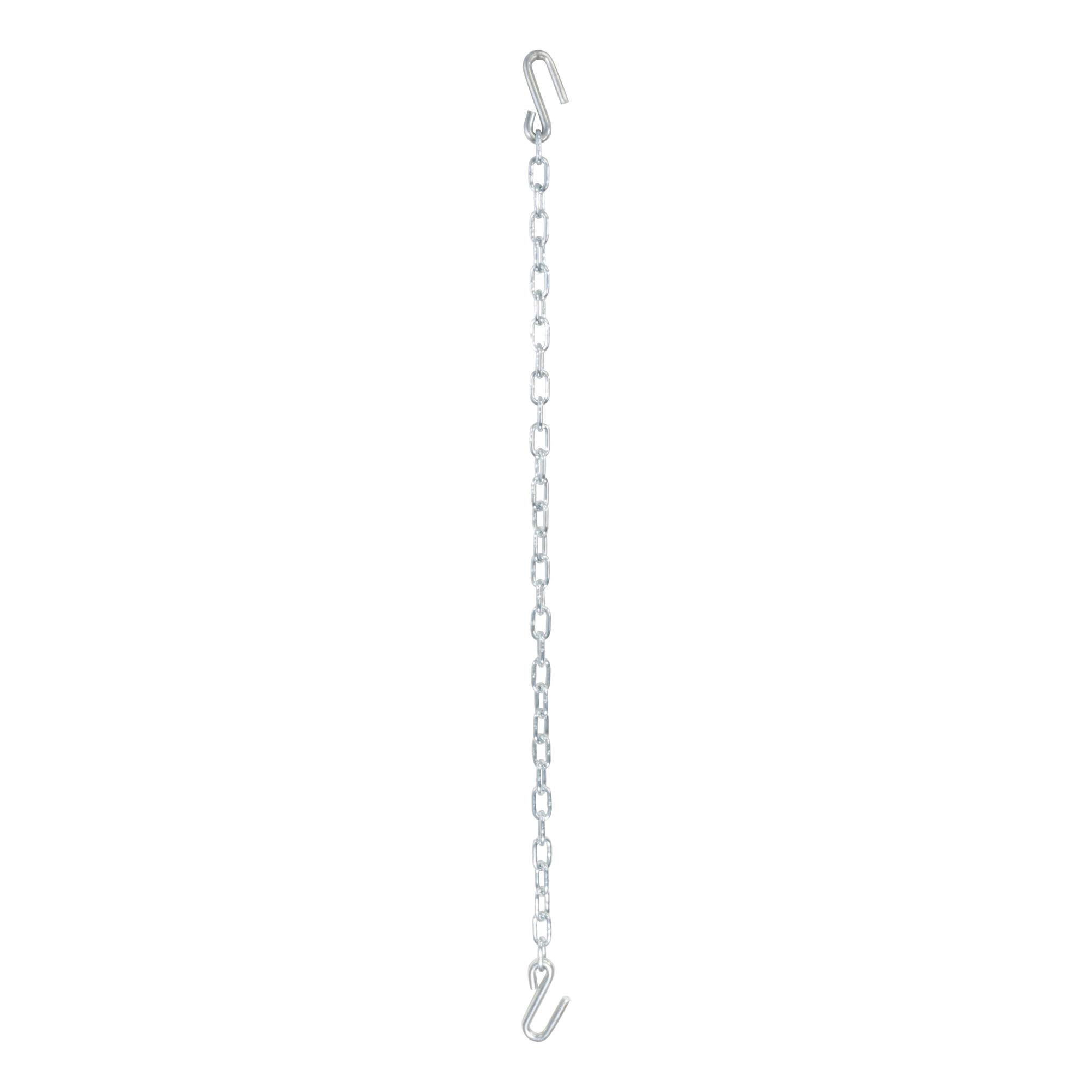 CURT 80031 48-Inch Trailer Safety Chain with 7/16-In S-Hooks, 5,000 lbs Break Strength