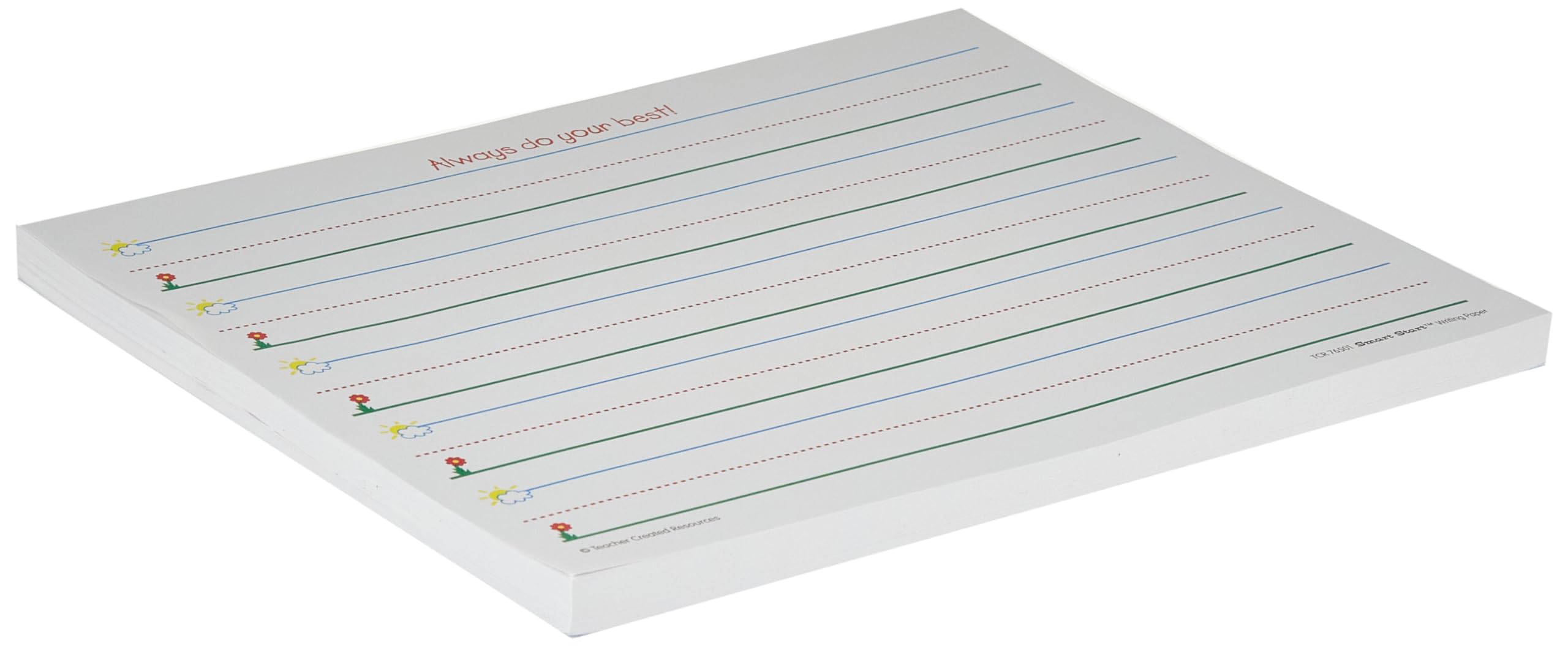 Teacher Created Resources 76501 Smart Start K-1 Writing Paper: 100 sheets, White