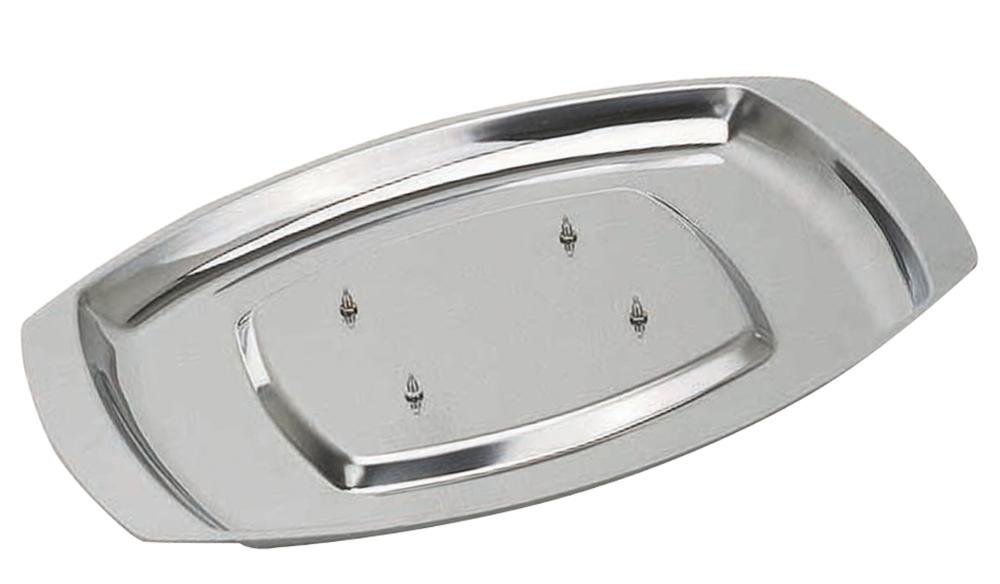 MasterClass Spiked Carving Tray, Stainless Steel, Silver, 38 x 26.5cm