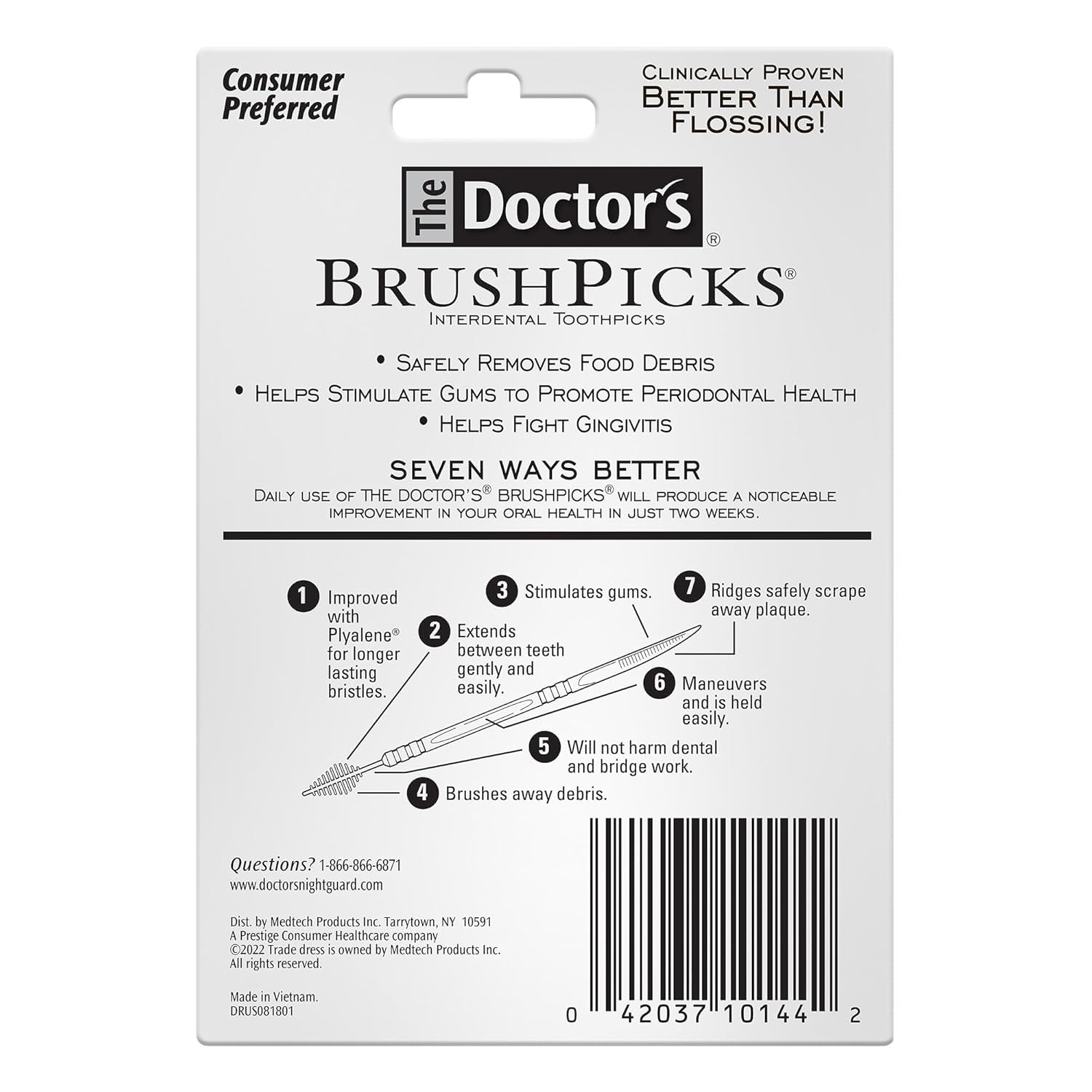 Brushpicks Toothpicks, 275 Count