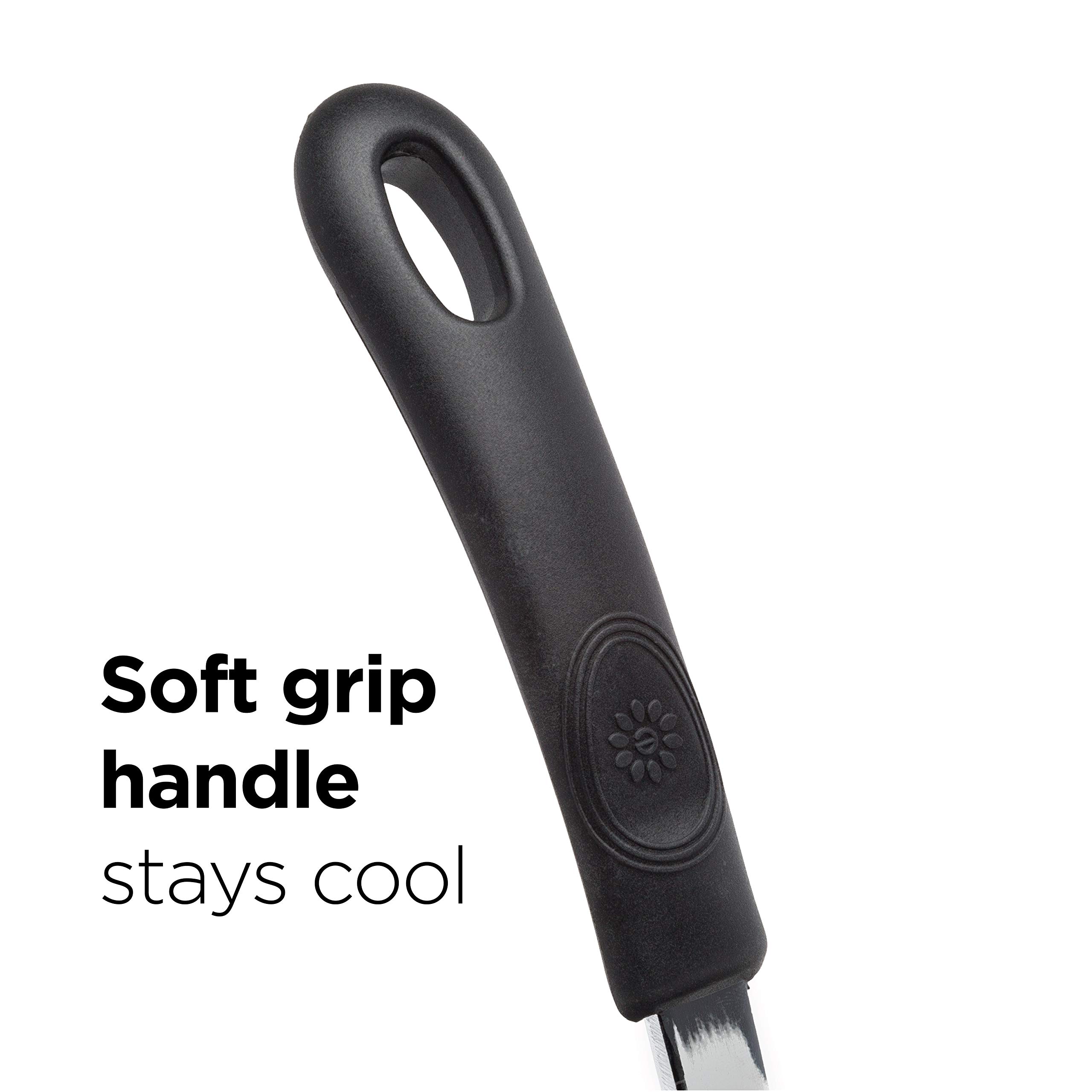 Ecolution Symphony Reinforced Ergonomic Cool-Touch Silicone Handles, Dishwasher Safe, Nonstick, 8 Inch, Grey