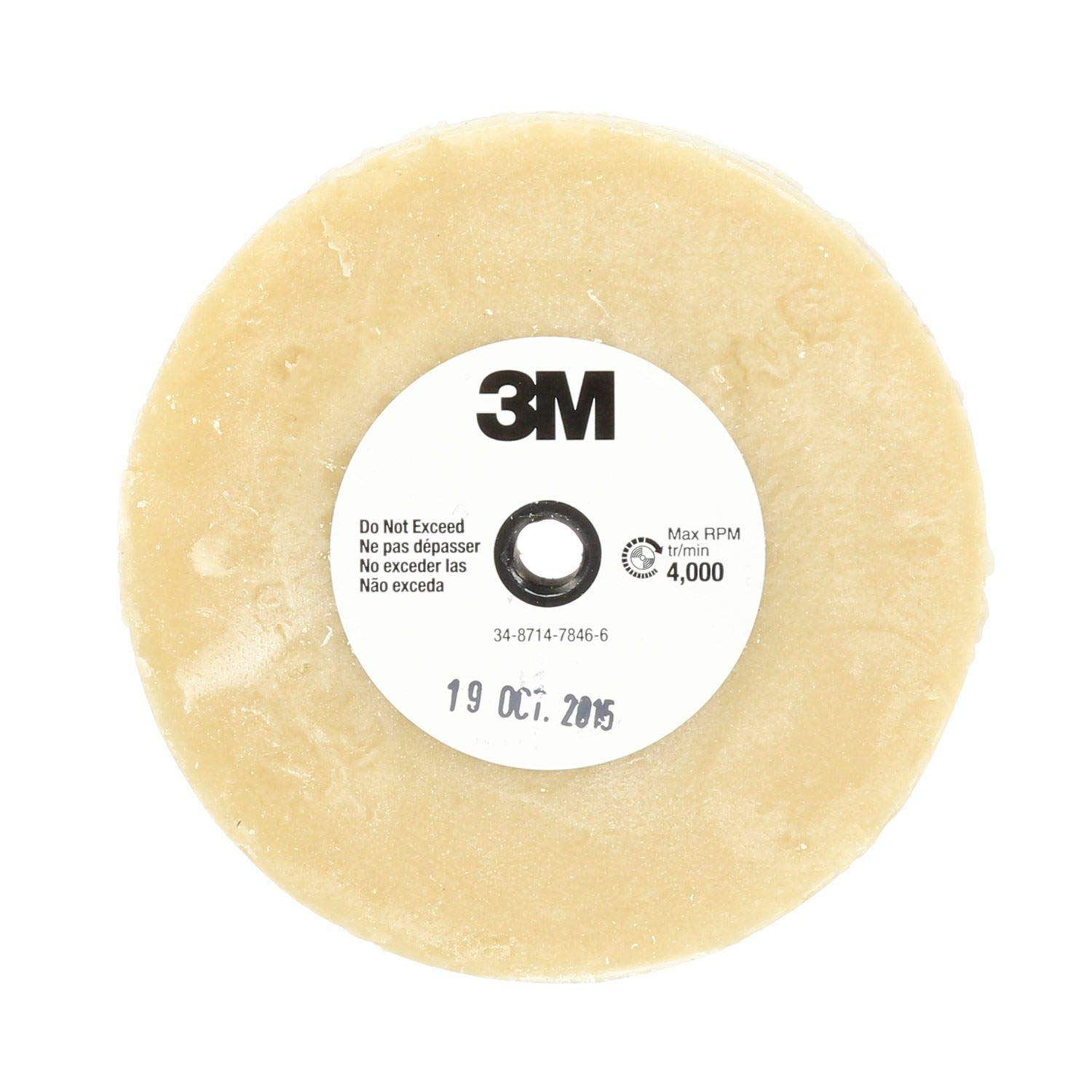 3M Stripe Off Wheel – Adhesive Remover – Eraser Wheel – Removes Decals, Stripes, Vinyl, Tapes and Graphics – 4” diameter x 5/8” thick – 07499 – Pack of 1