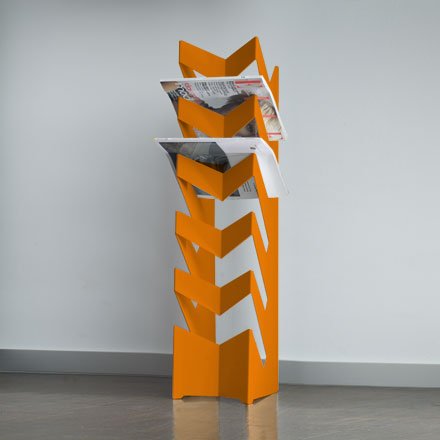 News Magazine Holder Finish: Silver