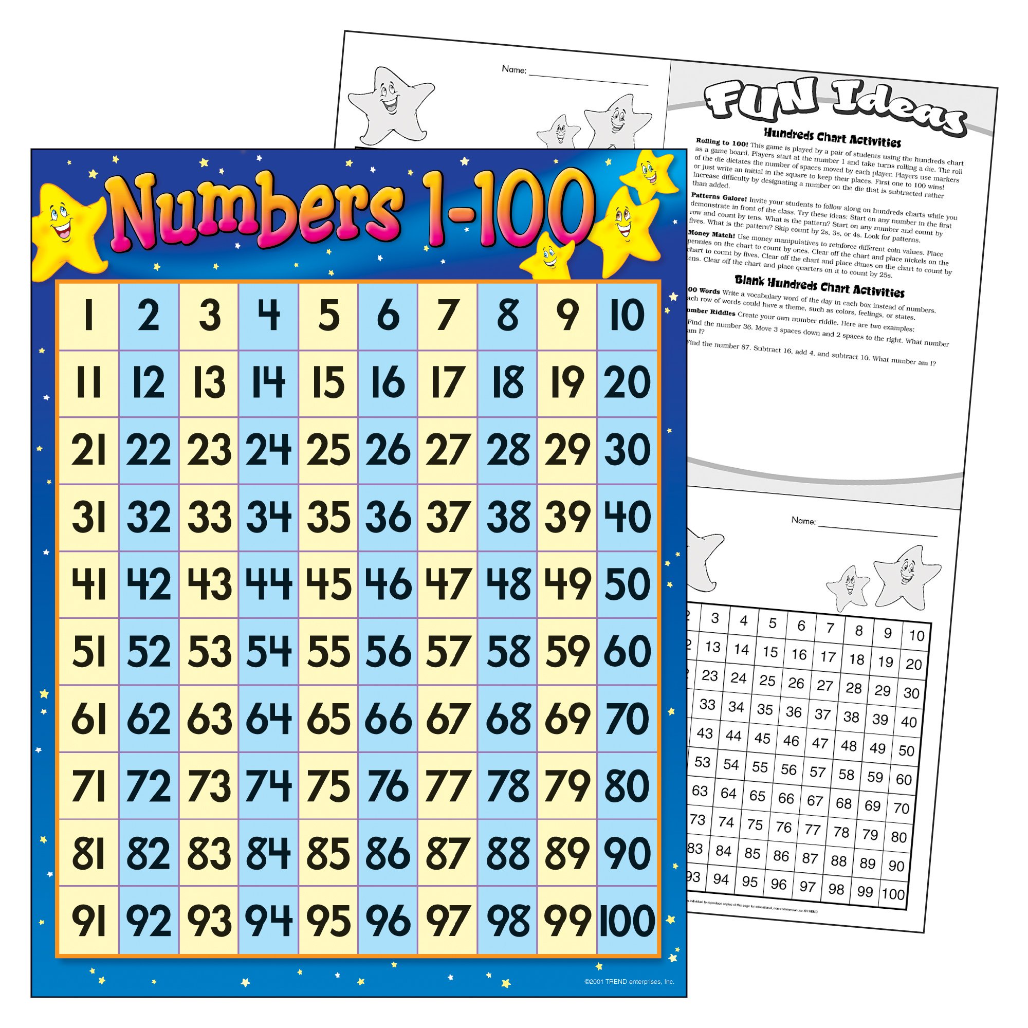 TREND enterprises, Inc. Numbers 1-100 Learning Chart, 17" x 22"