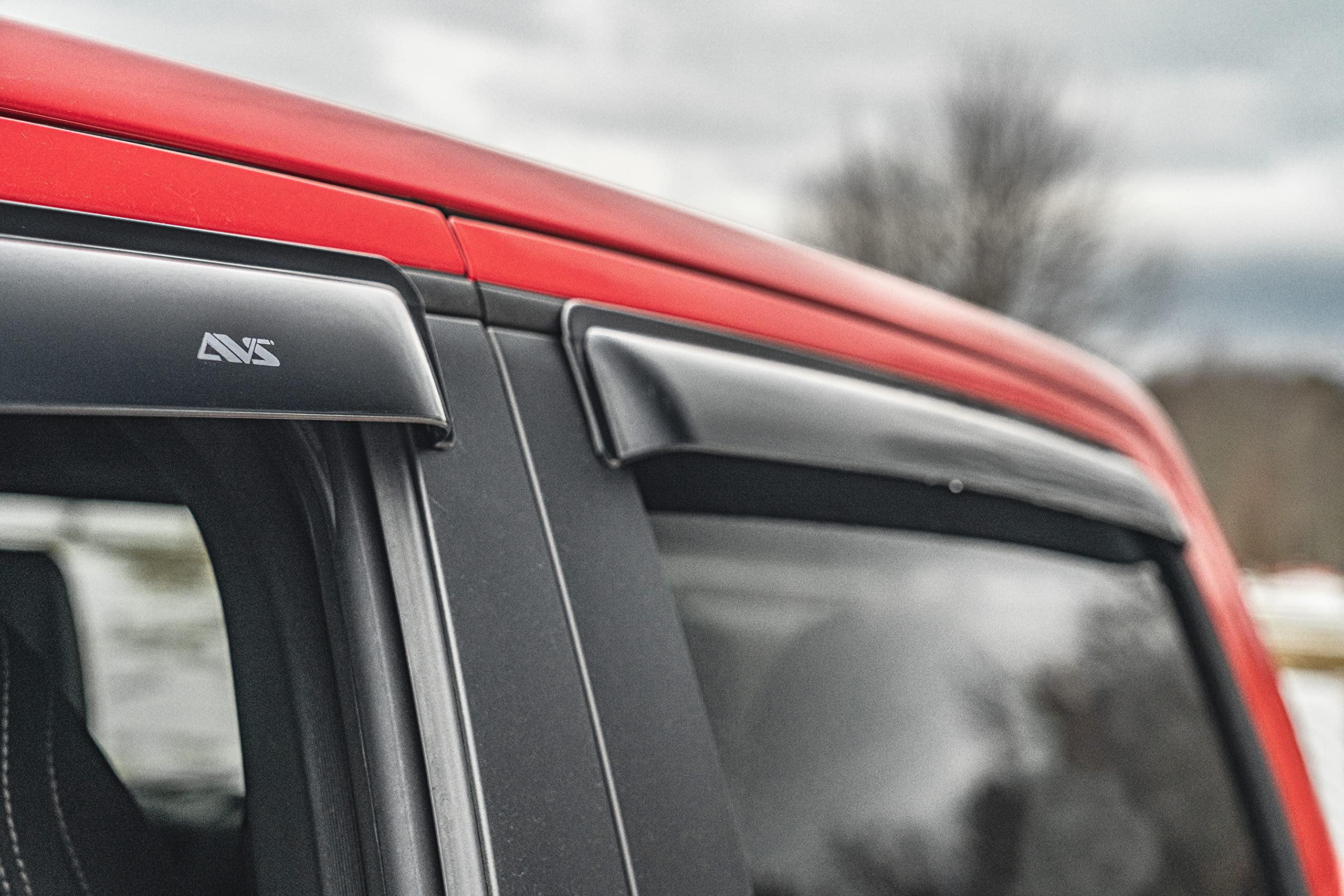 Auto Ventshade [AVS] Ventvisor / Rain Guards | Outside Mount | Smoke, 4 pc | 94155 | Fits 2009 - 2014 Ford F-150 SuperCrew, 2010 - 2014 SVT Raptor SuperCrew