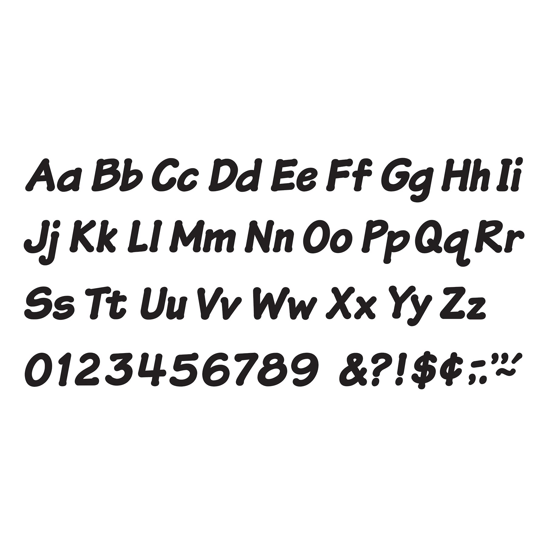 TREND enterprises, Inc. T-2703 Black 4" Italic Combo Ready Letters
