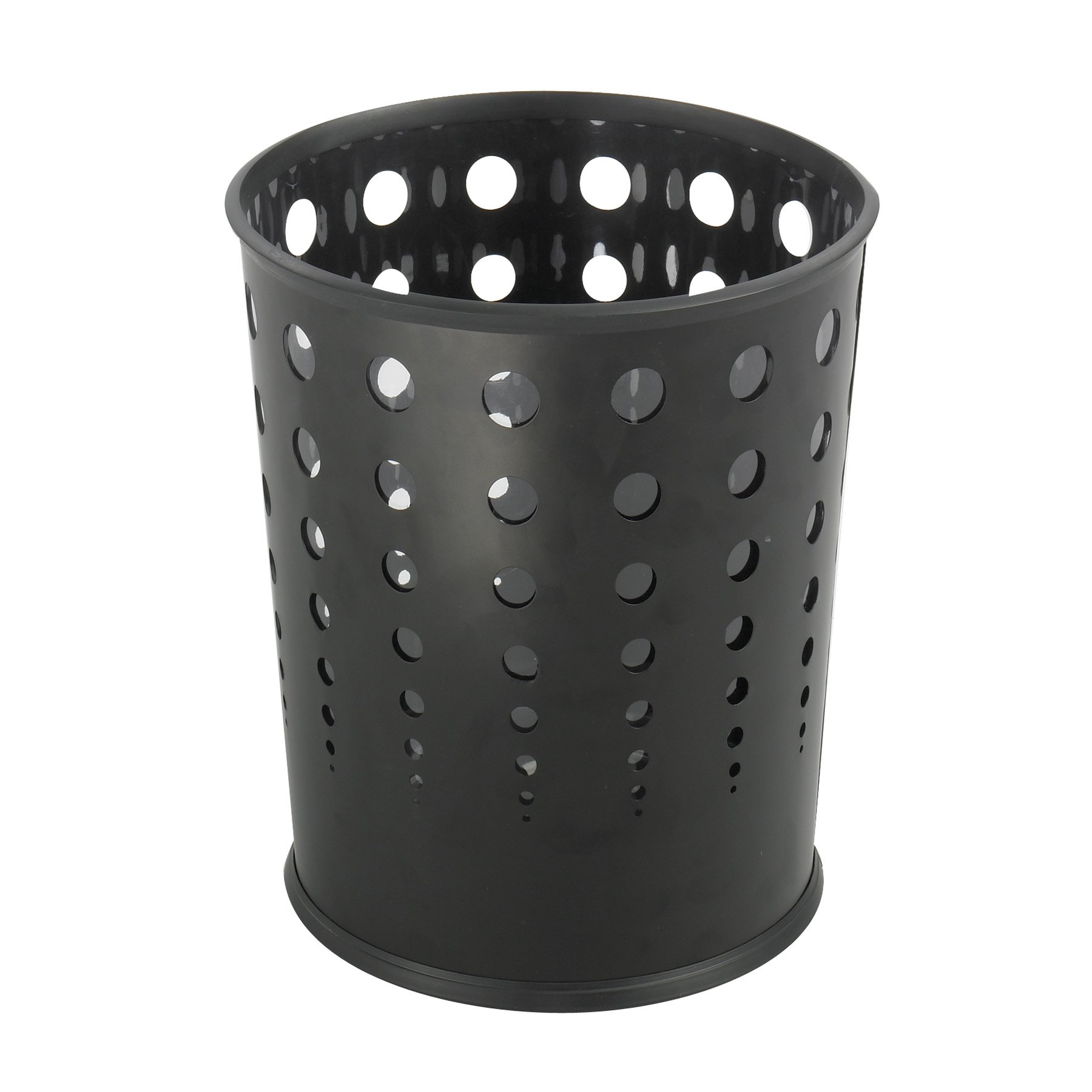 Safco Products 9740BL Bubble Wastebasket, 6-Gallon, (Qty. 3), Black