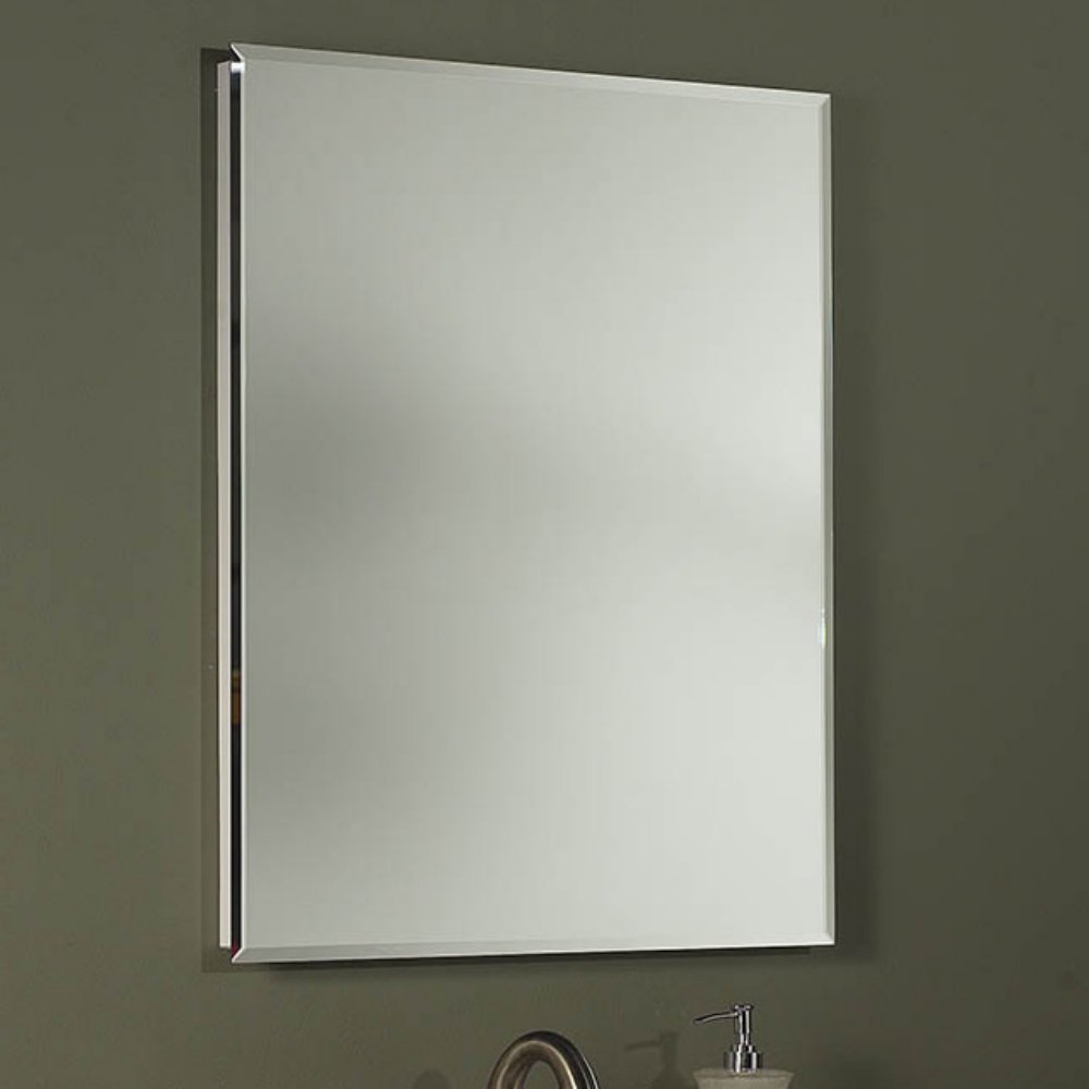 Jensen 530924 Simplicity Frameless Medicine Cabinet, Single Door, Recessed Mount, 24-Inch by 30-Inch