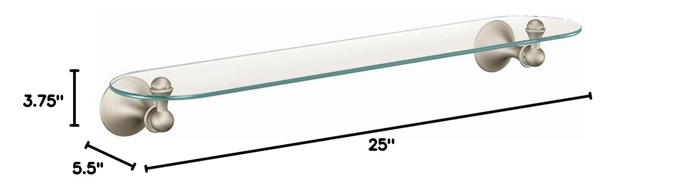 Moen DN7790BN Lounge Bathroom Vanity Shelf, Brushed Nickel