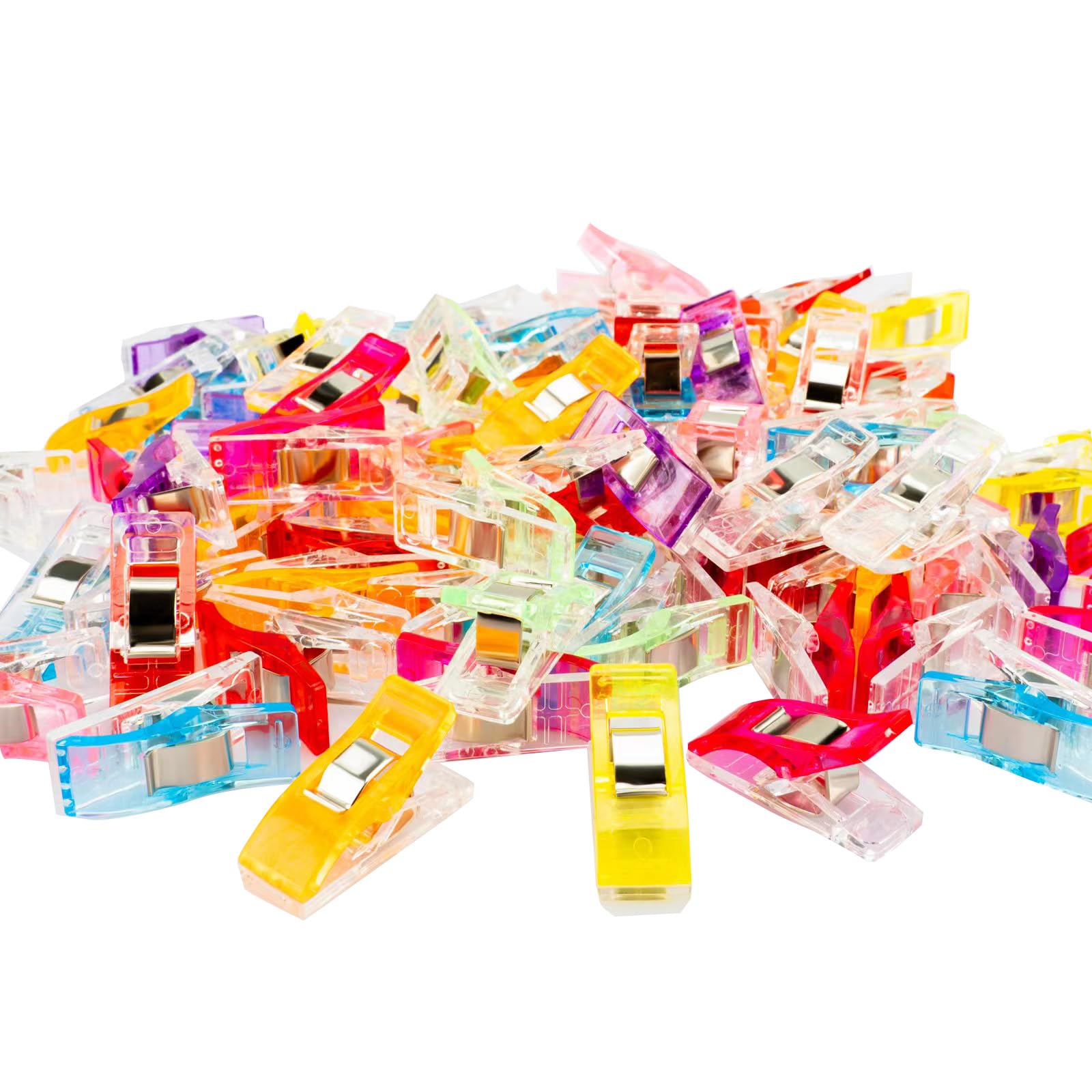 MumCraft Multipurpose Sewing Clips with Tin Box Package, Assorted Colors, Pack of 100