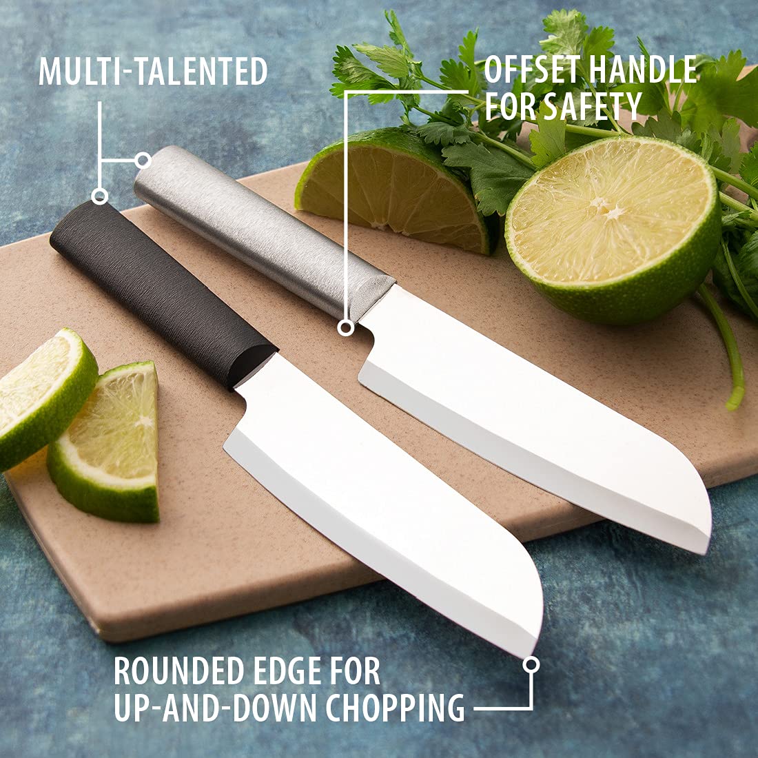 Rada Cutlery Cook’s Utility Knife – Stainless Steel Blade With Black Steel Resin Handle, 8-5/8 Inch