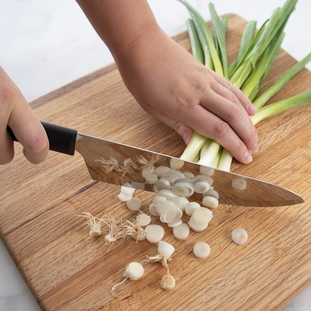 Rada Cutlery French Chef Knife Stainless Steel Blade Resin Made in USA, 13 Inch, Black Handle