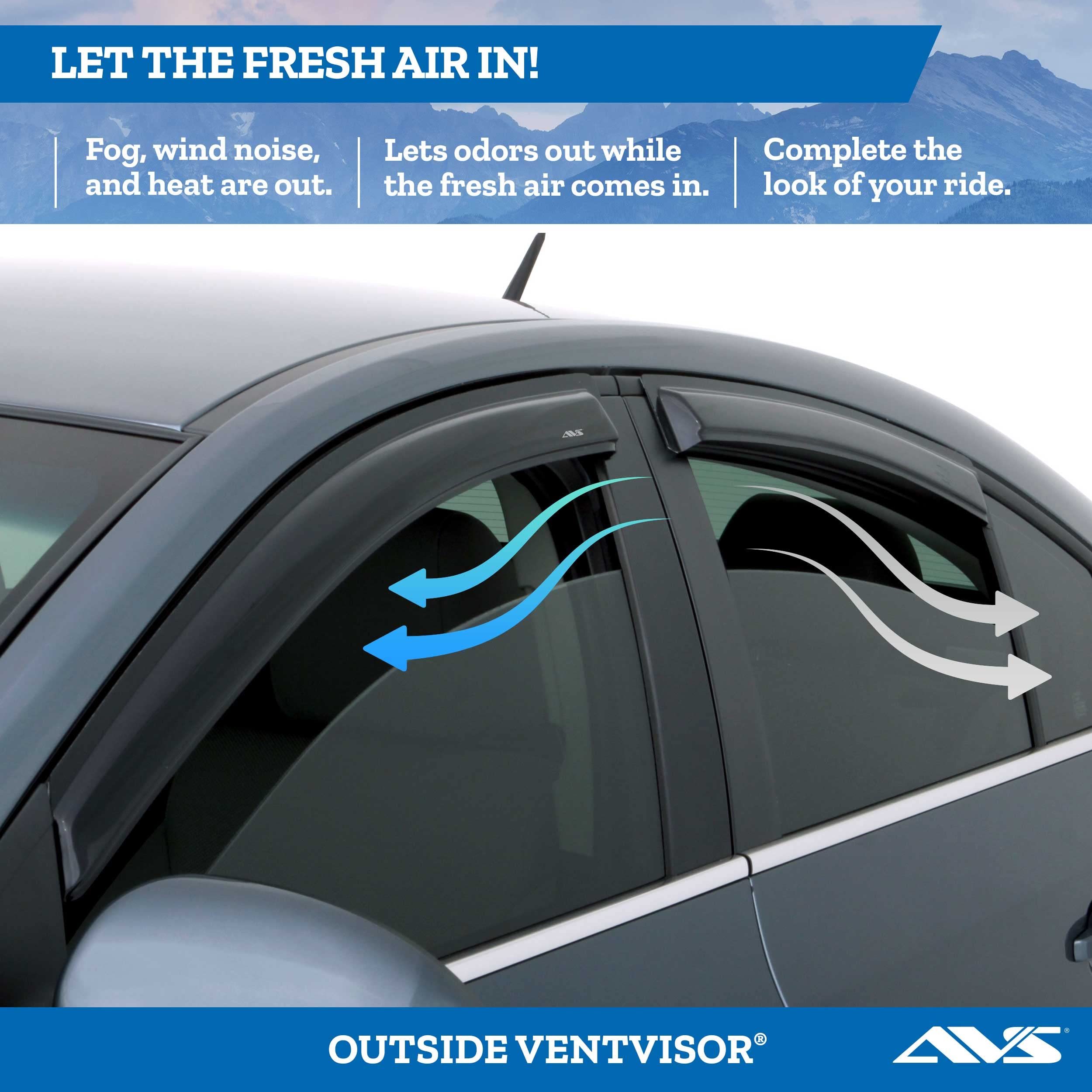 Auto Ventshade [AVS] Rear Ventvisor - Smoke Color | 15955 | Fits 1997 - 2003 Ford F-150 SuperCab, 1997 - 1999 Ford F-250 SuperCab