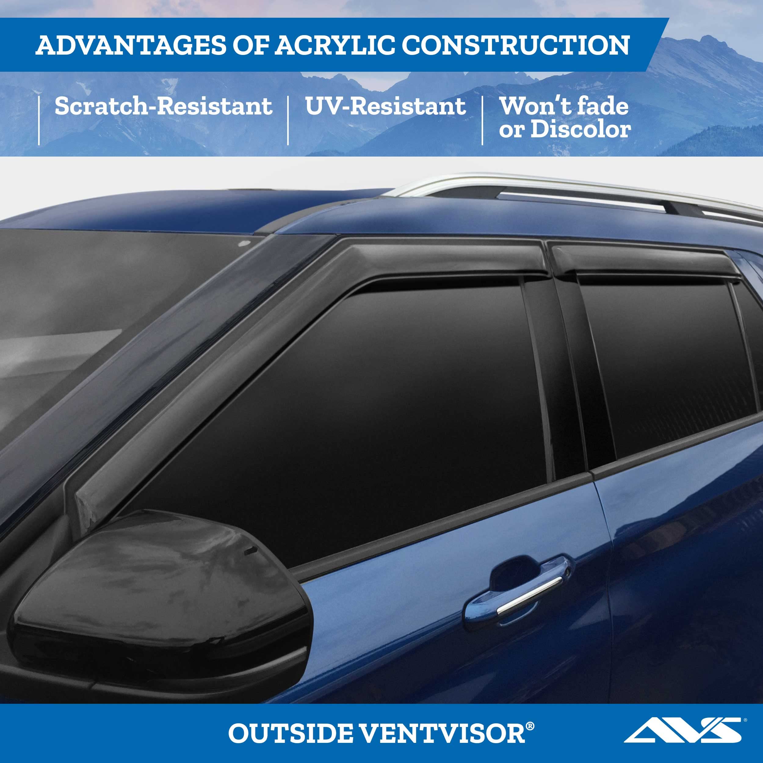 Auto Ventshade [AVS] Rear Ventvisor - Smoke Color | 15955 | Fits 1997 - 2003 Ford F-150 SuperCab, 1997 - 1999 Ford F-250 SuperCab