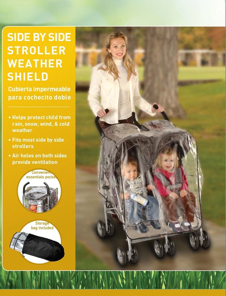 Jeep Side by Side Stroller One Size Weather Shield, White