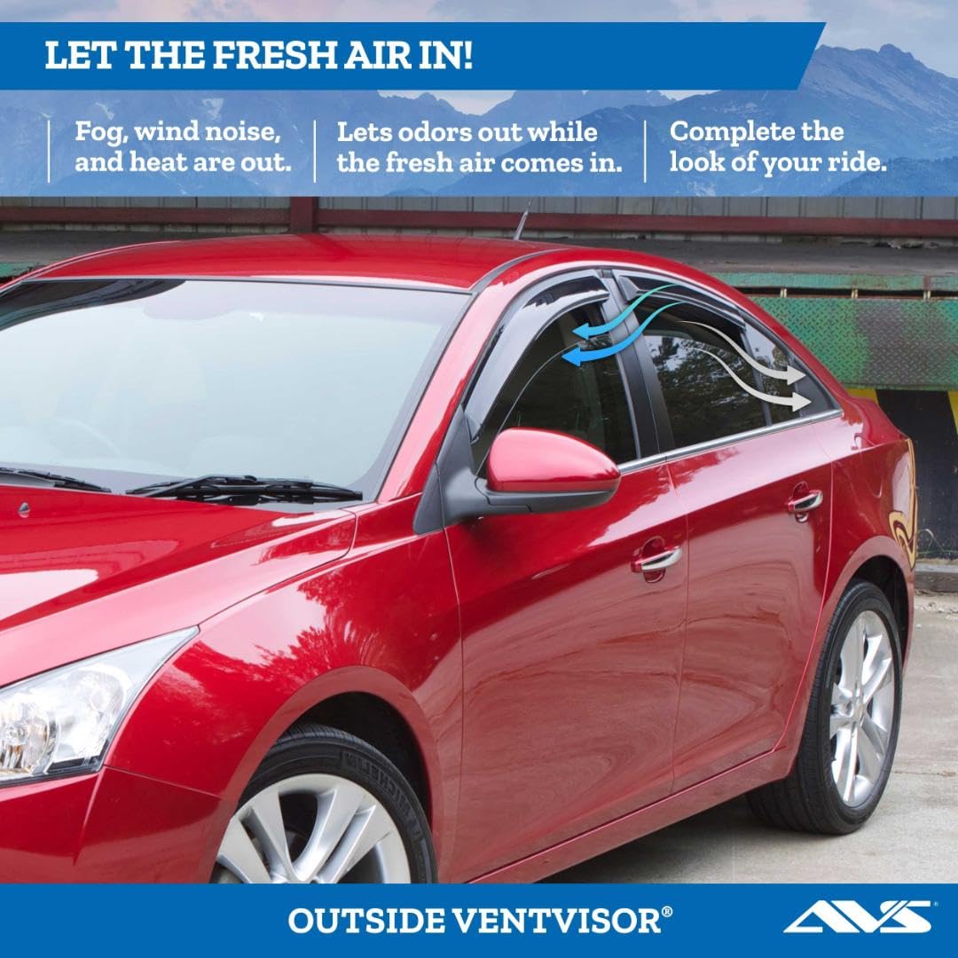 Auto Ventshade (AVS) 92137 Original Ventvisor Side Window Deflector Dark Smoke, 2-Piece Set for 1988-1996 Buick Regal/Pontiac Grand Prix