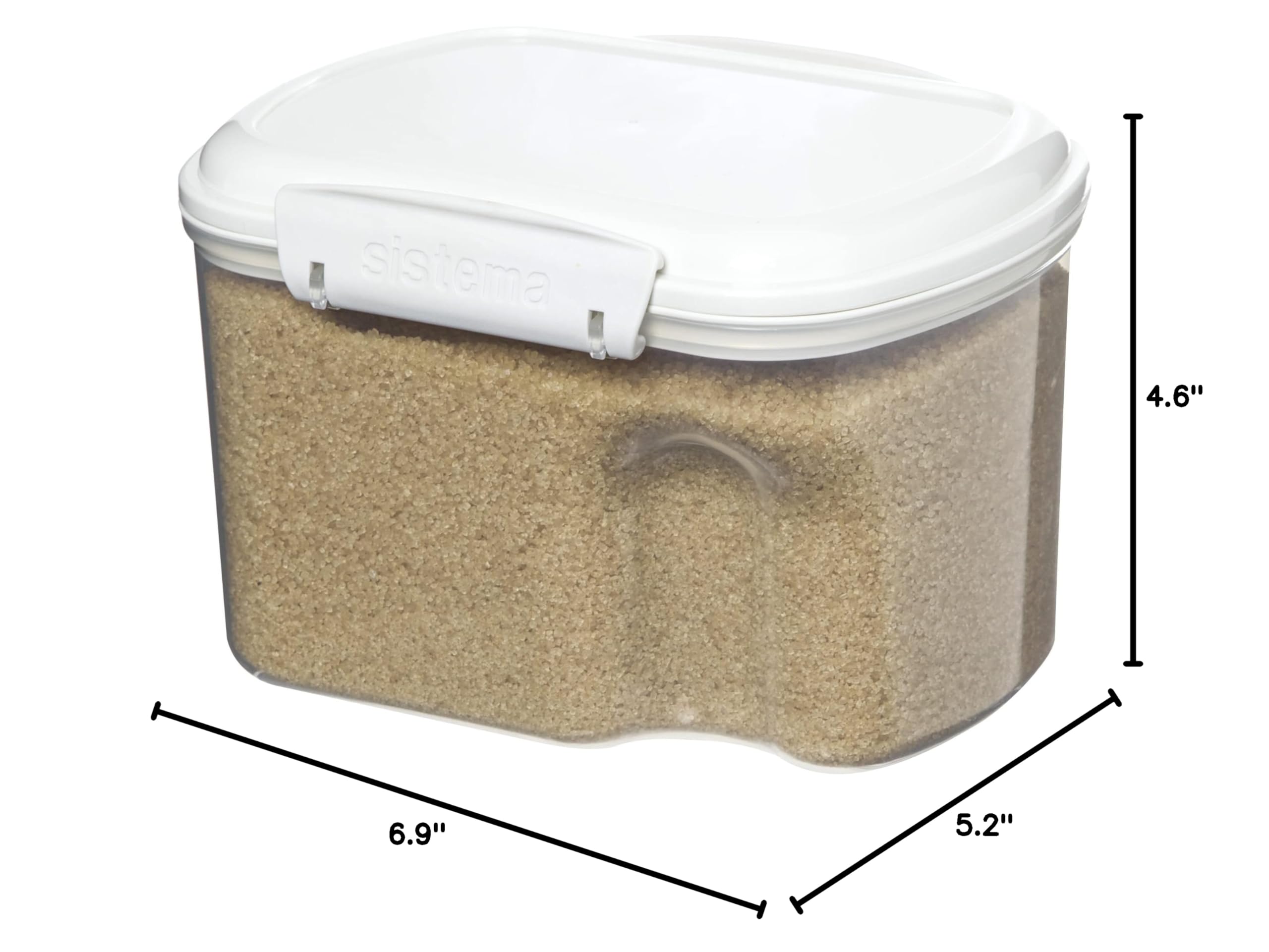Sistema Bake It Food Storage for Baking Ingredients, Powdered Sugar Container 6.6 Cups