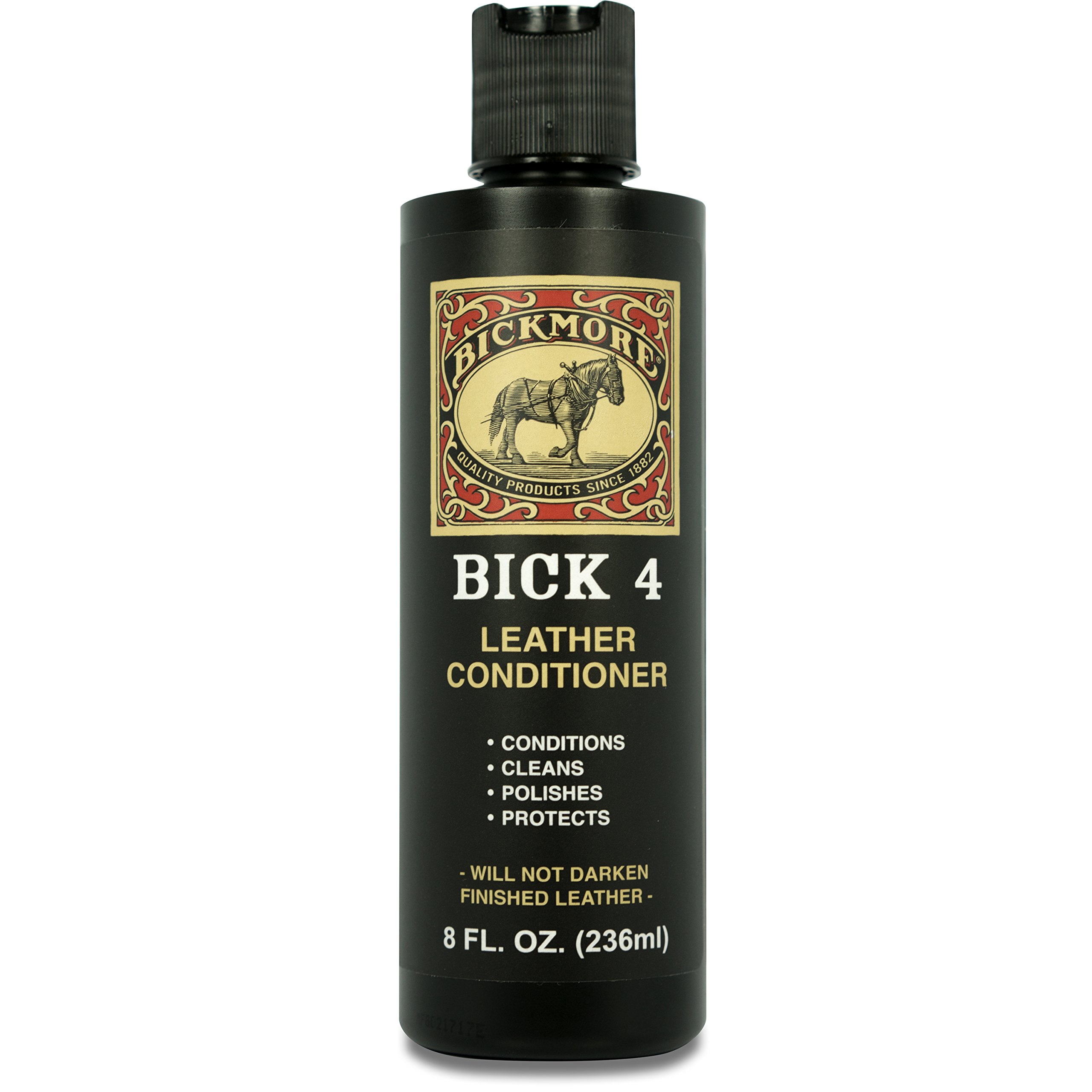 Bick 4 Leather Conditioner and Leather Cleaner 8 oz - Will Not Darken Leather - Safe of Leather Apparel, Furniture, Jackets, Shoes, Auto Interiors, Bags & All Other Leather Accessories